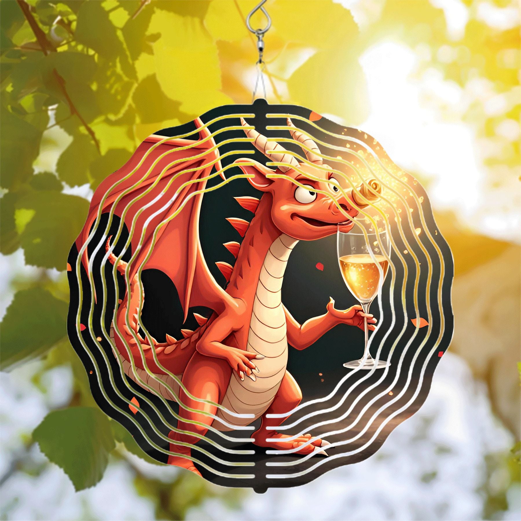 Vibrant Metal Wind Spinner & Chime - Cheerful Design with Heart ...