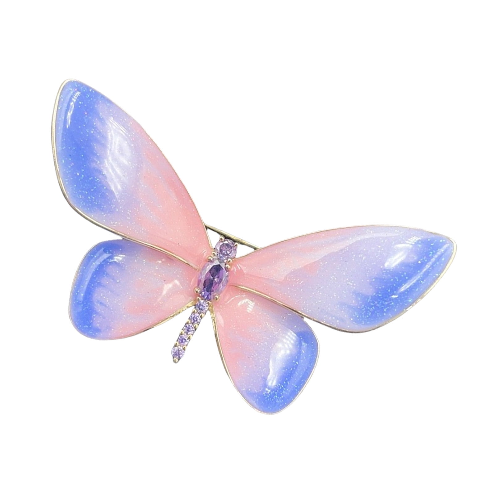 Vibrant Metamorphosis Butterfly Copper Brooch | Elegant Gradient ...