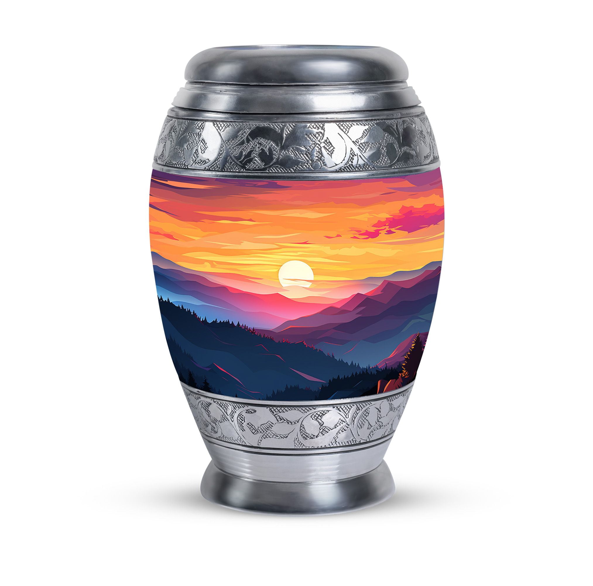 Vibrant Mountain Sunset Urn For Ashes Adult Male - Cremation Urns For ...