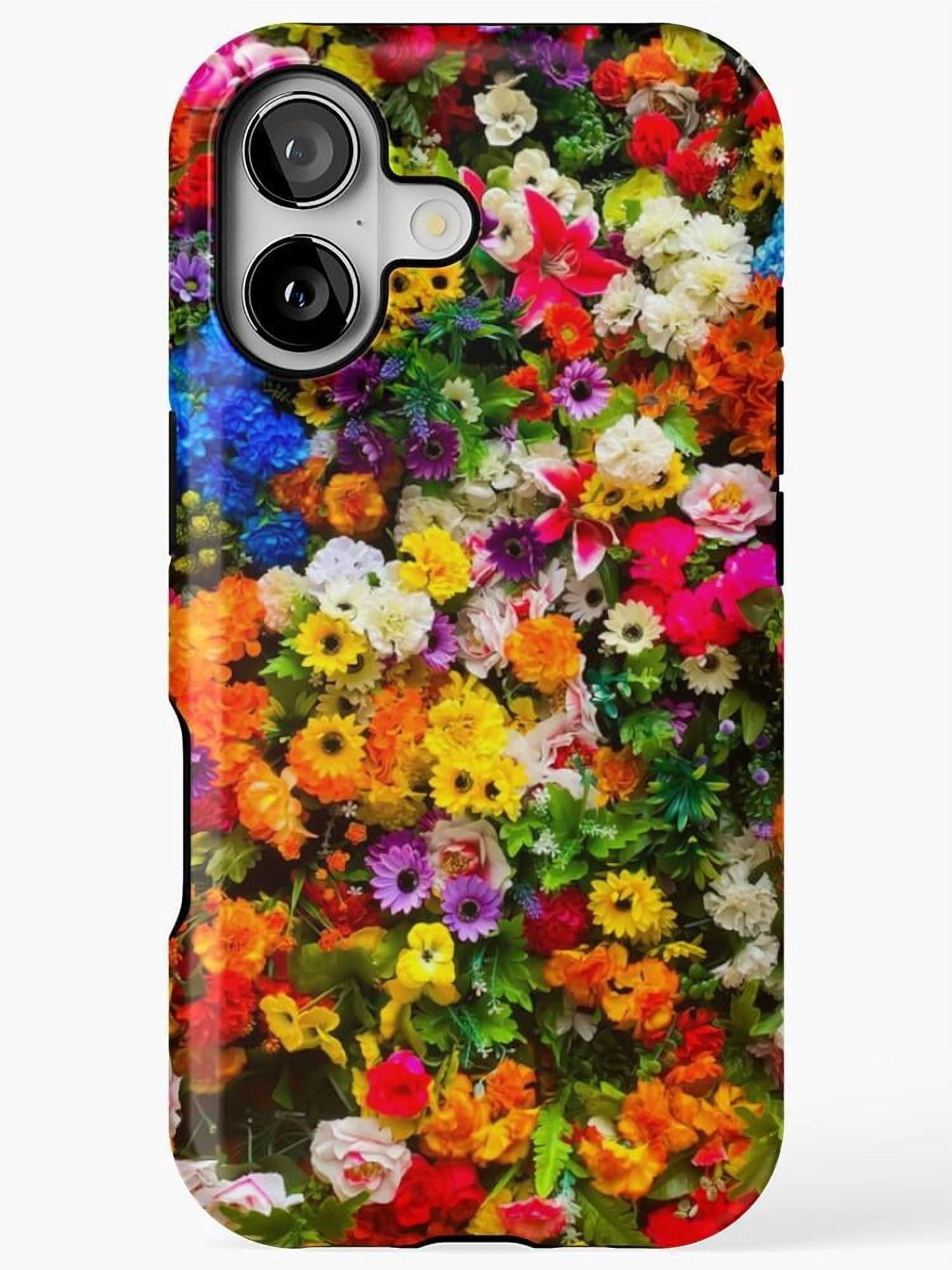 Vibrant Multicolor Mixed Flower Collage Tough iPhone Case ...