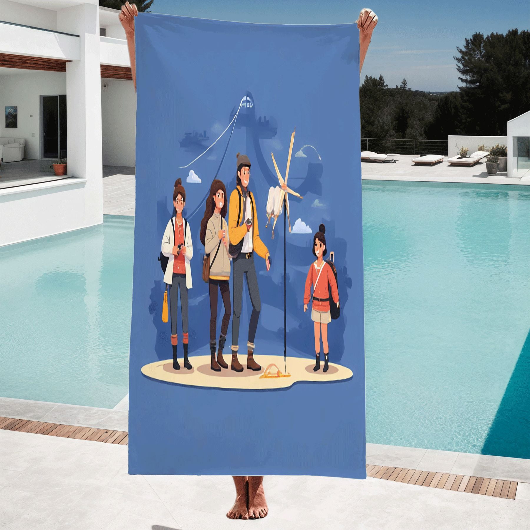 Vibrant Nature-Inspired Beach Towel - Perfect for Pool Travel ...