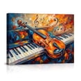 Vibrant Of Violin And Piano With Musical Notes Impressionist Music For ...