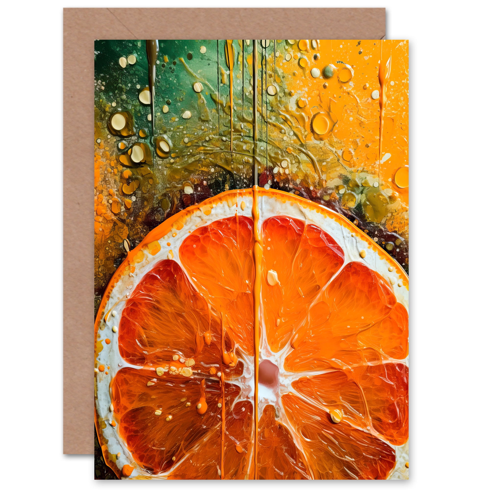 Vibrant Orange Slice Oil Painting for Him or Her Man Woman Birthday ...