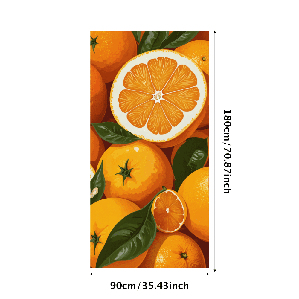 Vibrant Orange Themed Backdrop Banner Fresh Orange Slices and Fruits ...