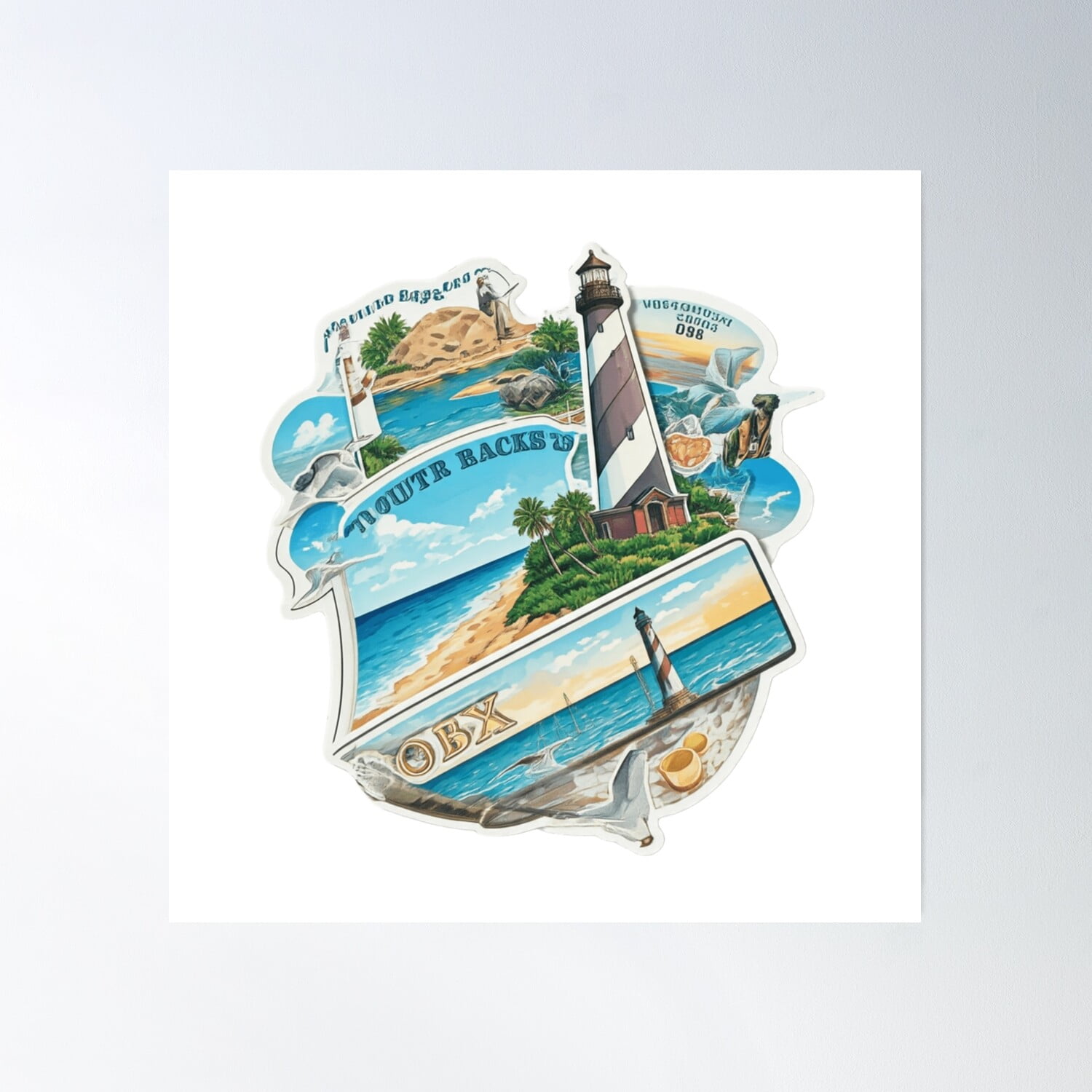 Vibrant Outer Banks Sticker Collection Design Poster Wall Art, Modern ...