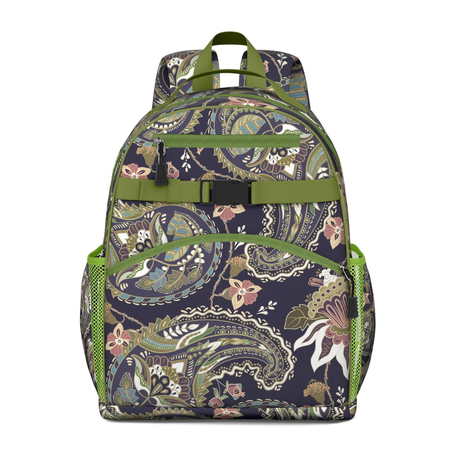 Vibrant Paisley Boho Design Backpack Ergonomic & Adjustable for ...