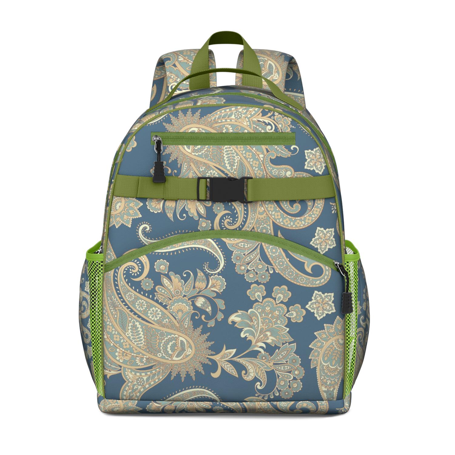 Vibrant Paisley Boho Design Backpack Ergonomic & Adjustable for ...