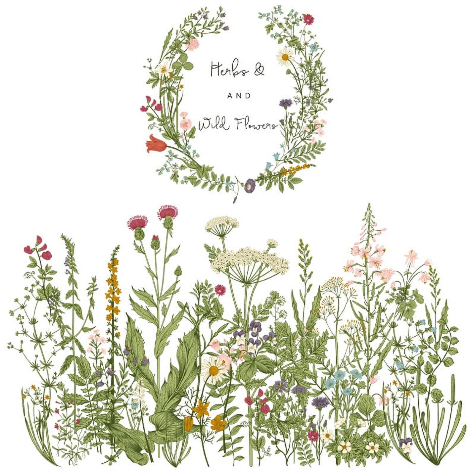 Vibrant Peel and Stick Flowers Wall Decals, Removable Floral Wall Murals, Decorate Your World ...