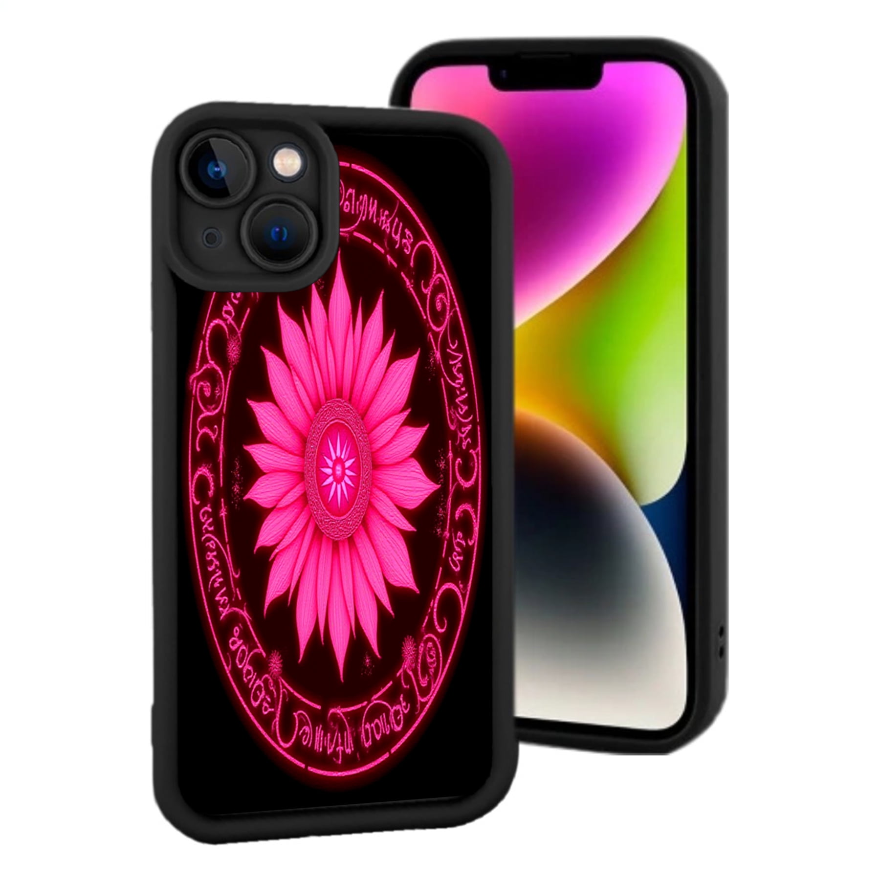 Vibrant Pink Flower Design Lightweight iPhone 15 Case - Yellowing ...
