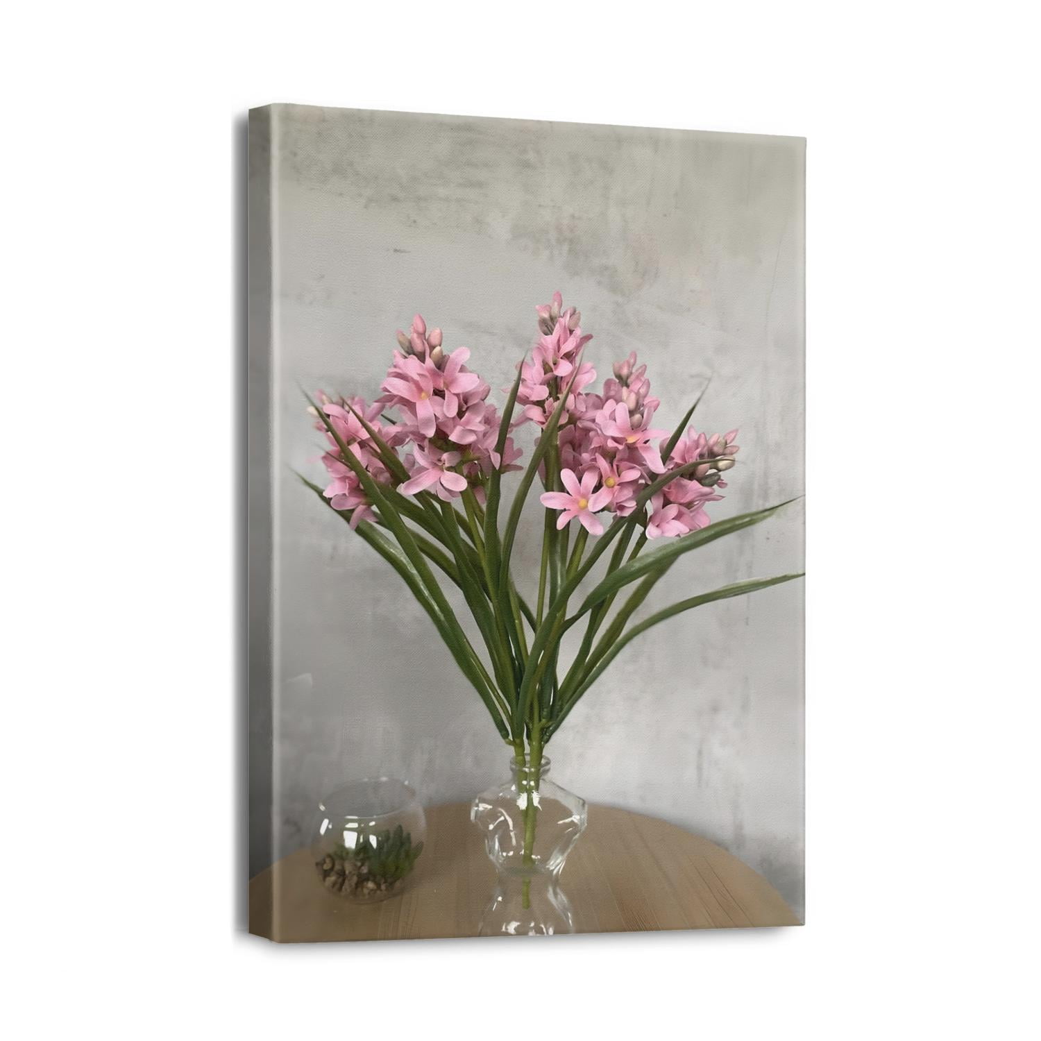 Vibrant Pink Flower Wall Decor Abstract Floral Artwork Poster ...