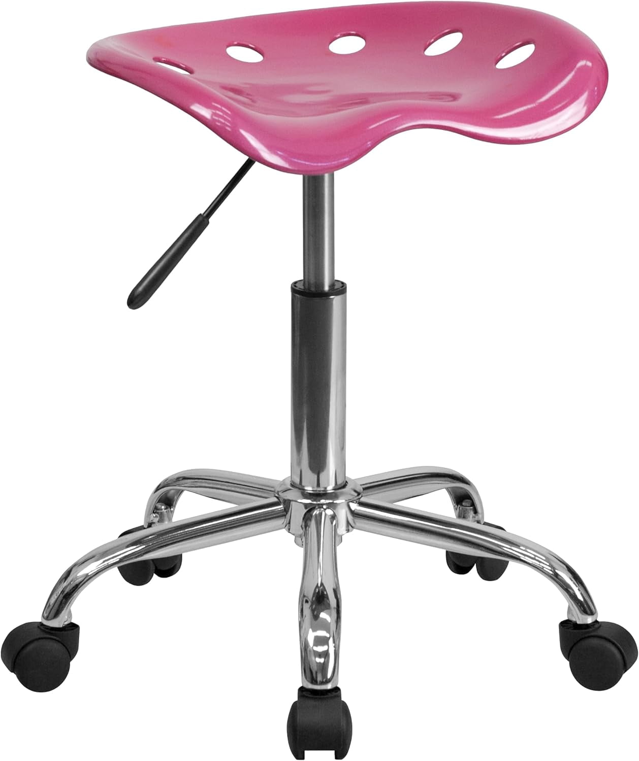 Vibrant Pink Tractor Seat and Chrome Swivel Stool with Heavy Duty ...