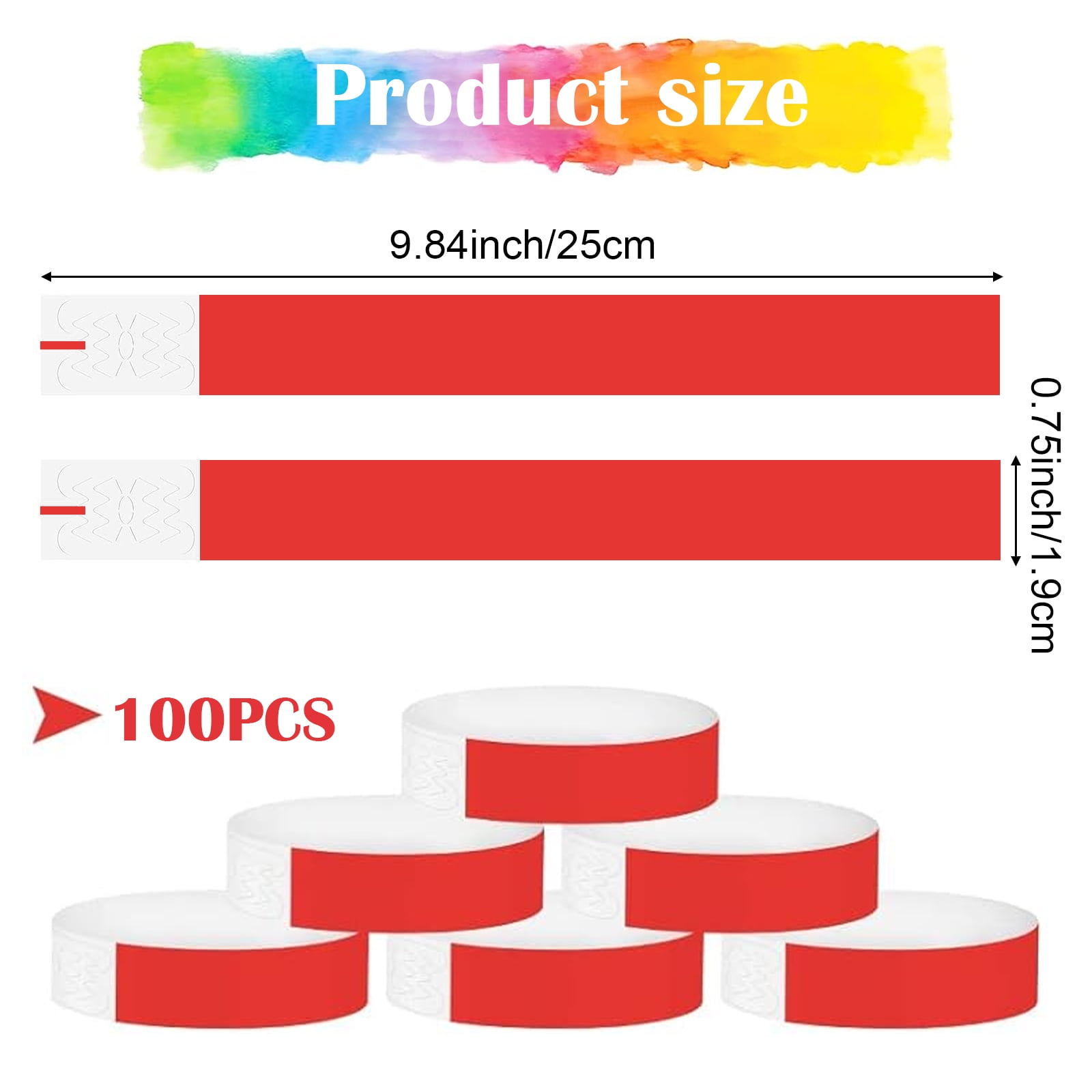 Vibrant Plastic Wristband, Waterproof Lightweight Security Wrist Bands ...