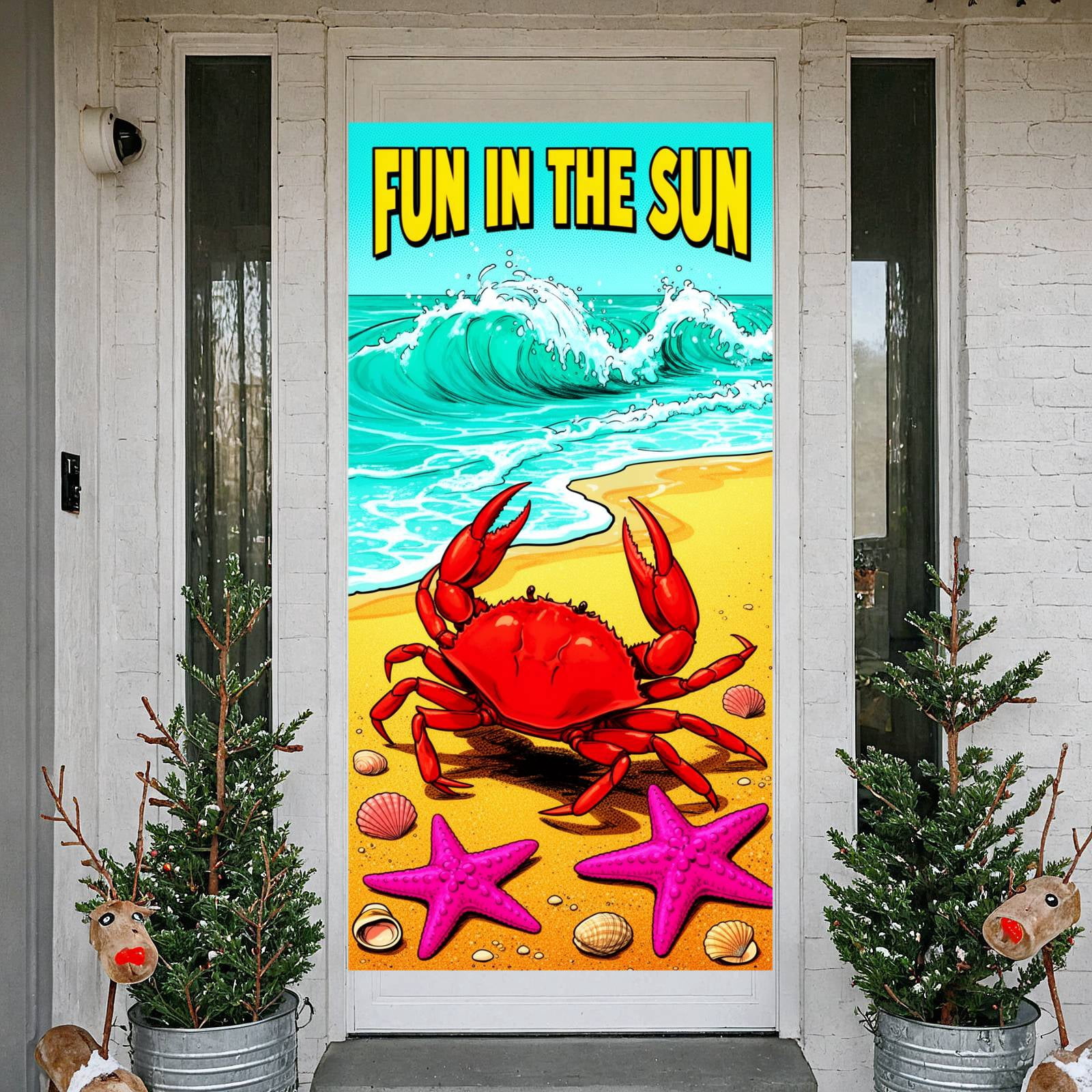 Vibrant Print Fun in the Sun Banner Bright Color Beach Party Display ...
