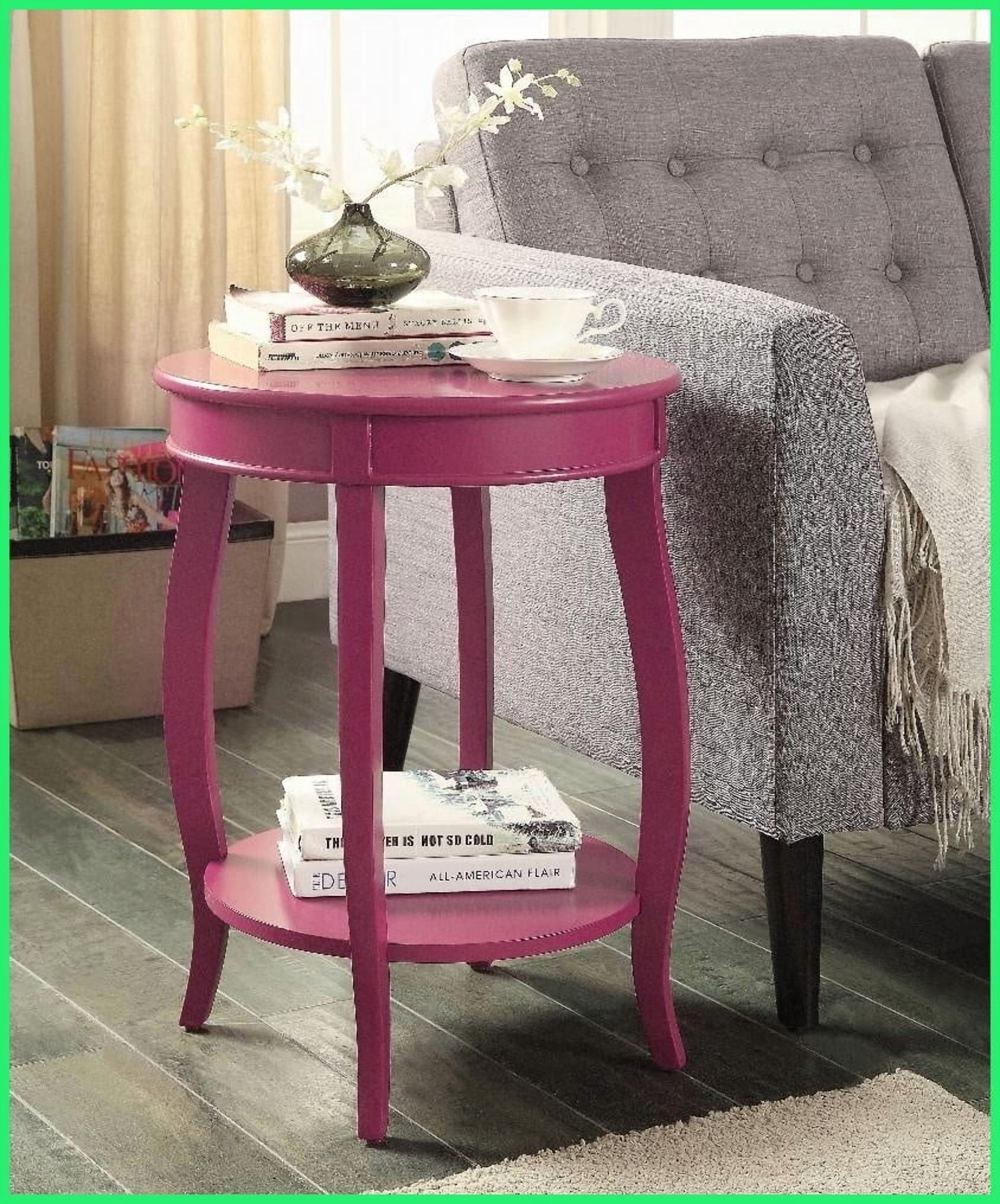 Vibrant Purple Coffee Table with Open Storage, 24” Curved Legs – Space ...
