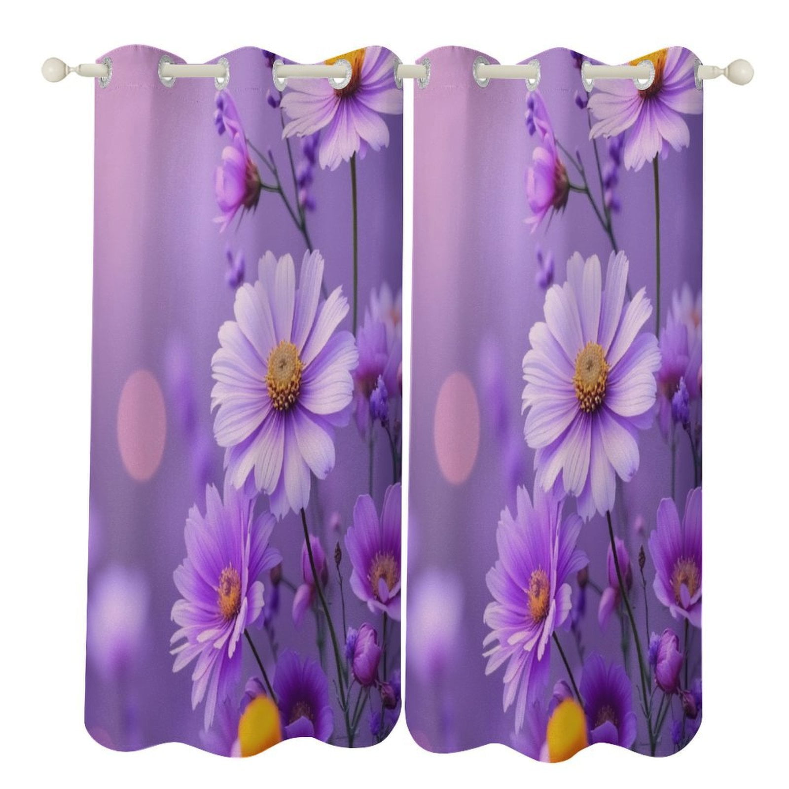 Vibrant Purple Daisy Flowers Study Room Living Kitchen Bedroom For ...