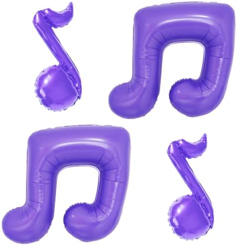 Vibrant Purple Note-Shaped Foil Balloon for Musical Party Decor Purple ...