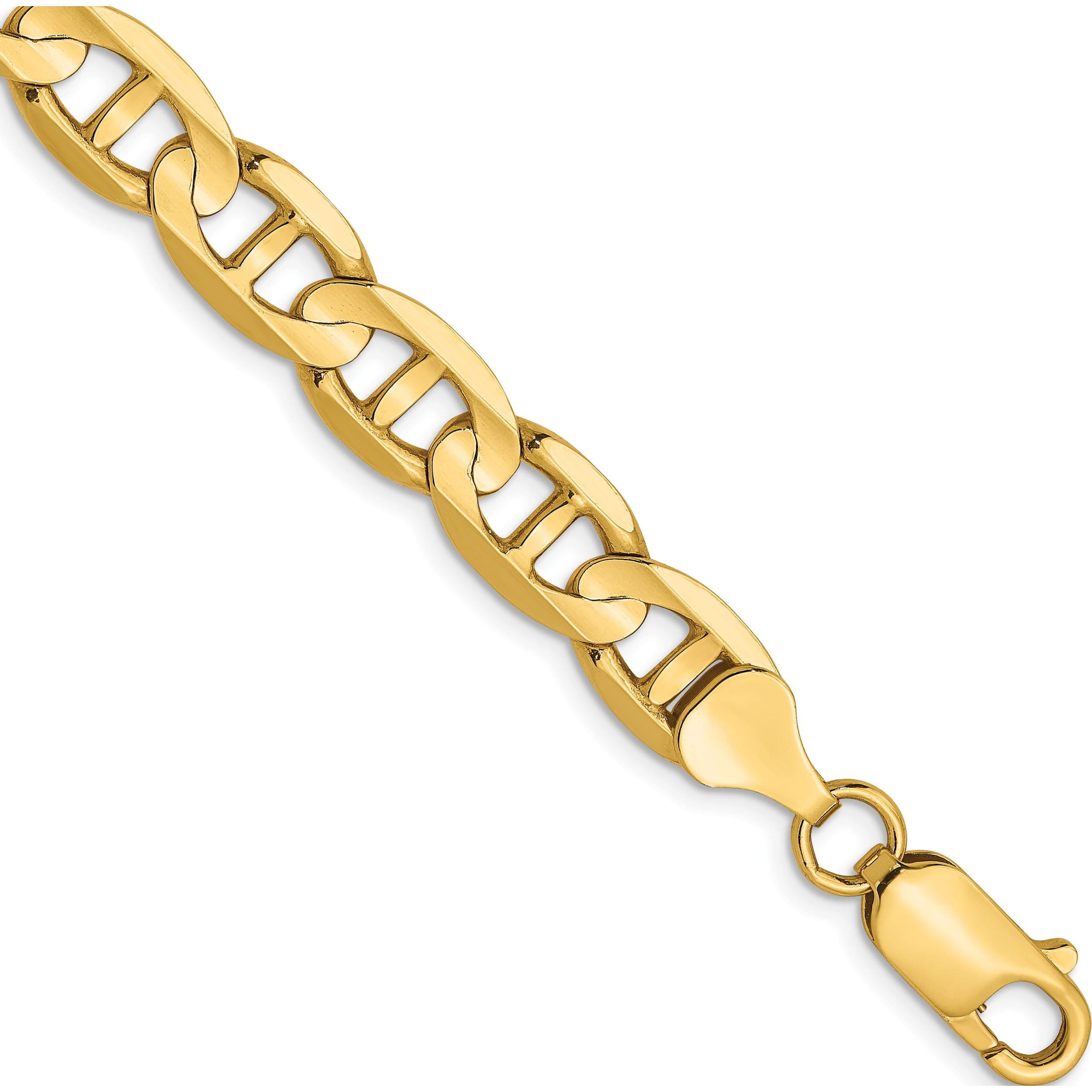 Vibrant Radiant Ethereal 14K 7mm Concave Anchor Chain Inspired ...