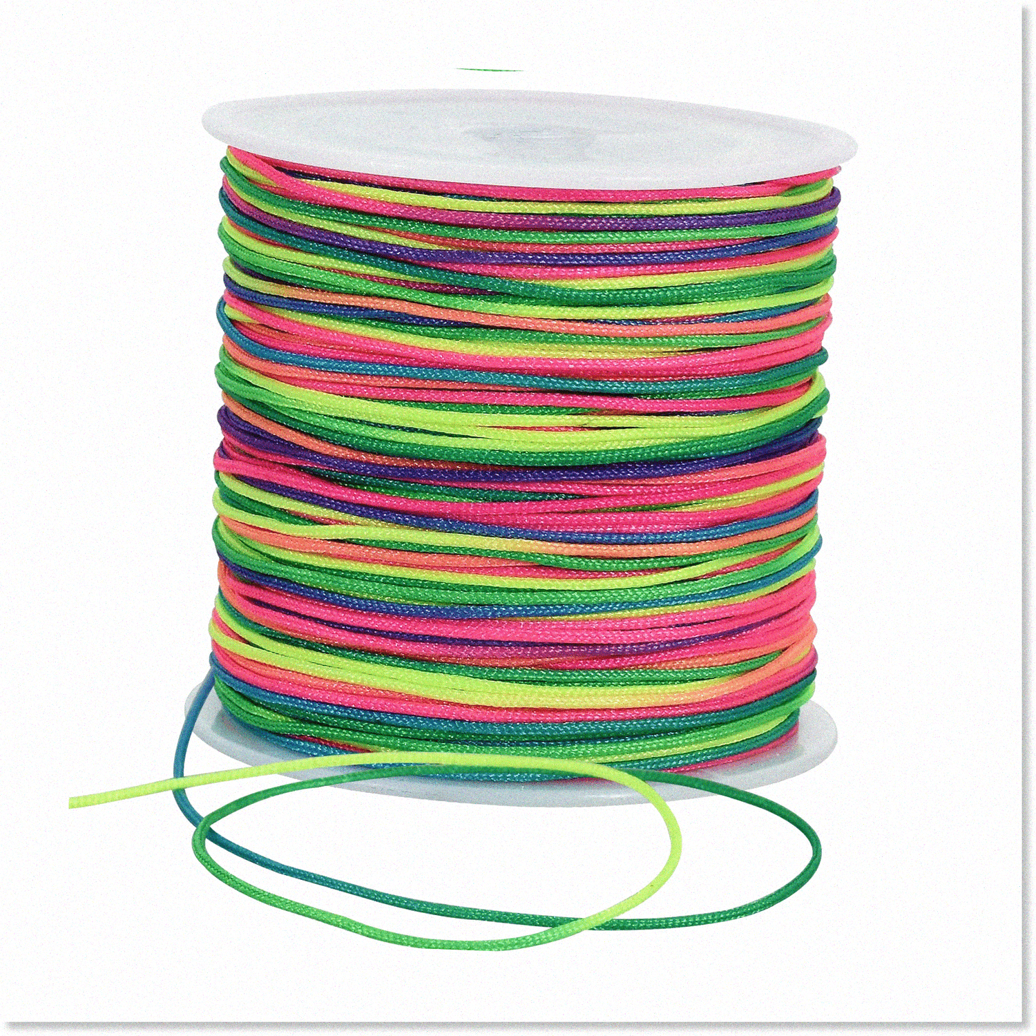 Vibrant Rainbow Nylon Cord String - Durable Rattail Macrame Waxed Trim ...