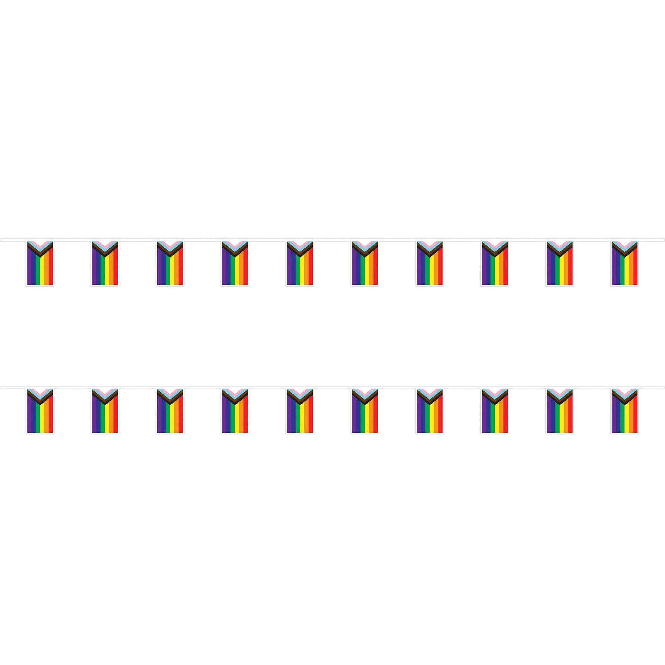 Vibrant Rainbow Pennant Banners for Celebrations - 2 Piece Colorful ...