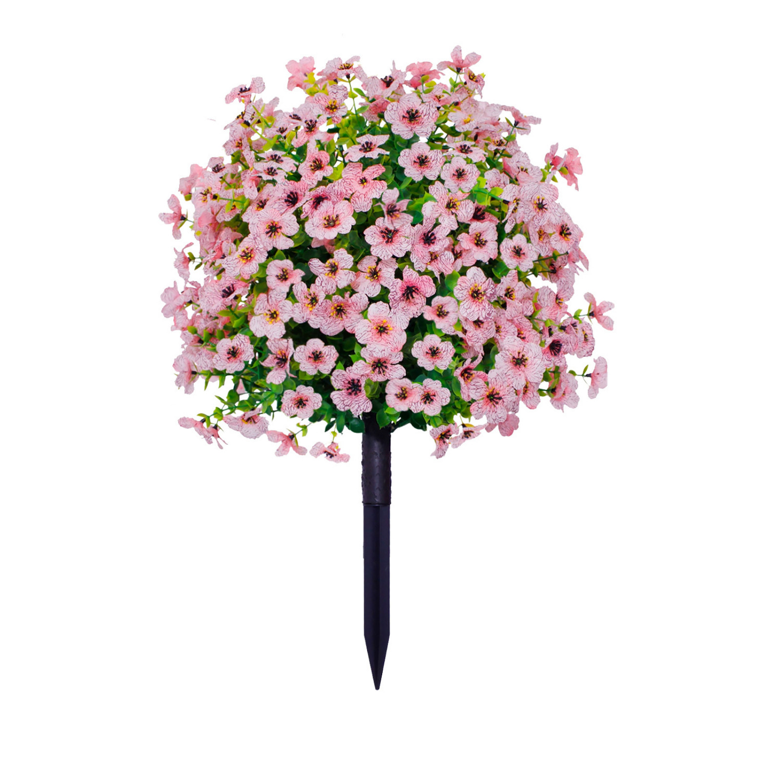 Vibrant Red Artificial Flower Ball with Stake for Outdoor Garden ...