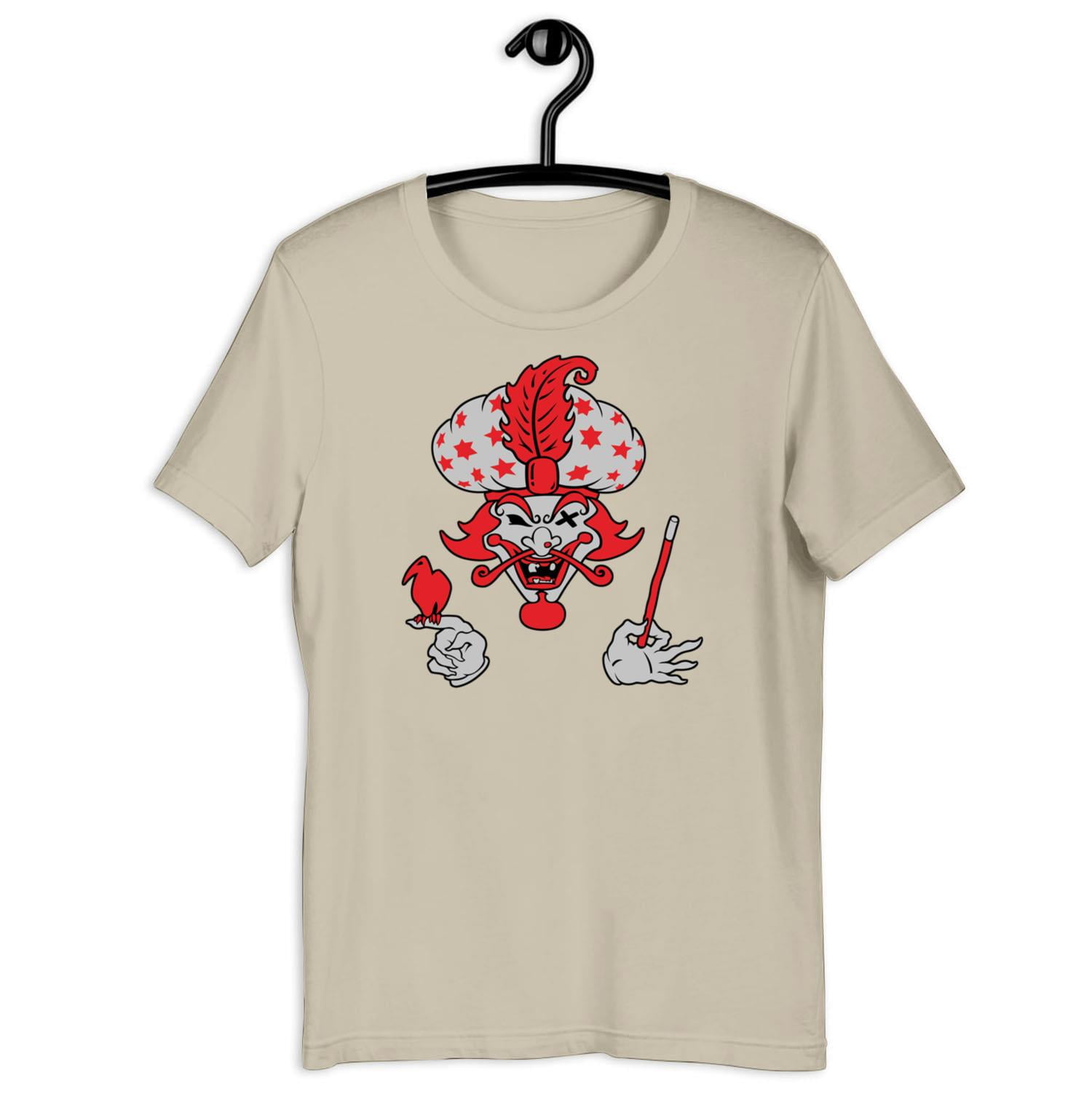 Vibrant Red Graphic Shirt - Juggalo Style - Unique Design for Fans ...