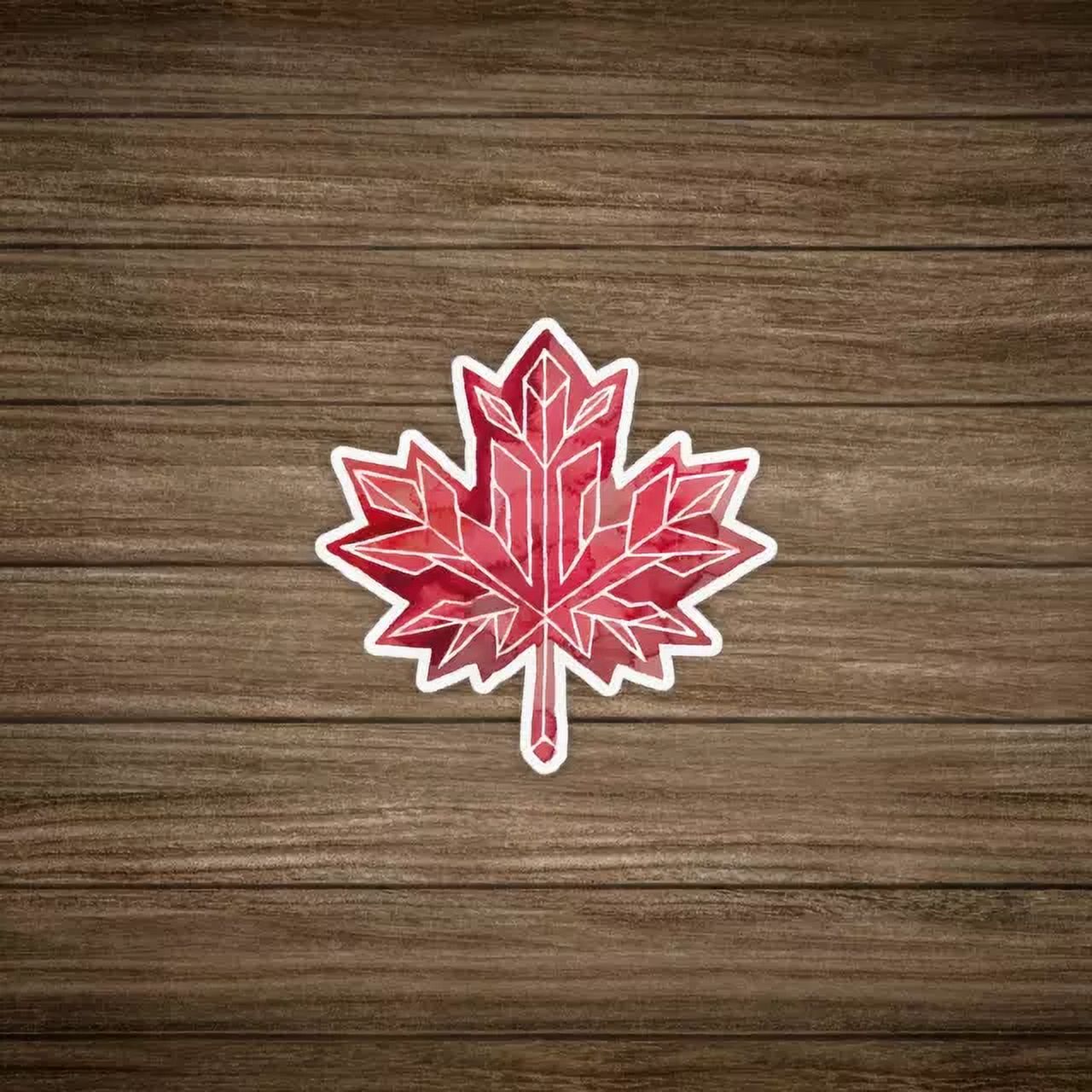 Vibrant Red Maple Leaf Sticker - Canada Day Decal Laptop Car Decorphone ...
