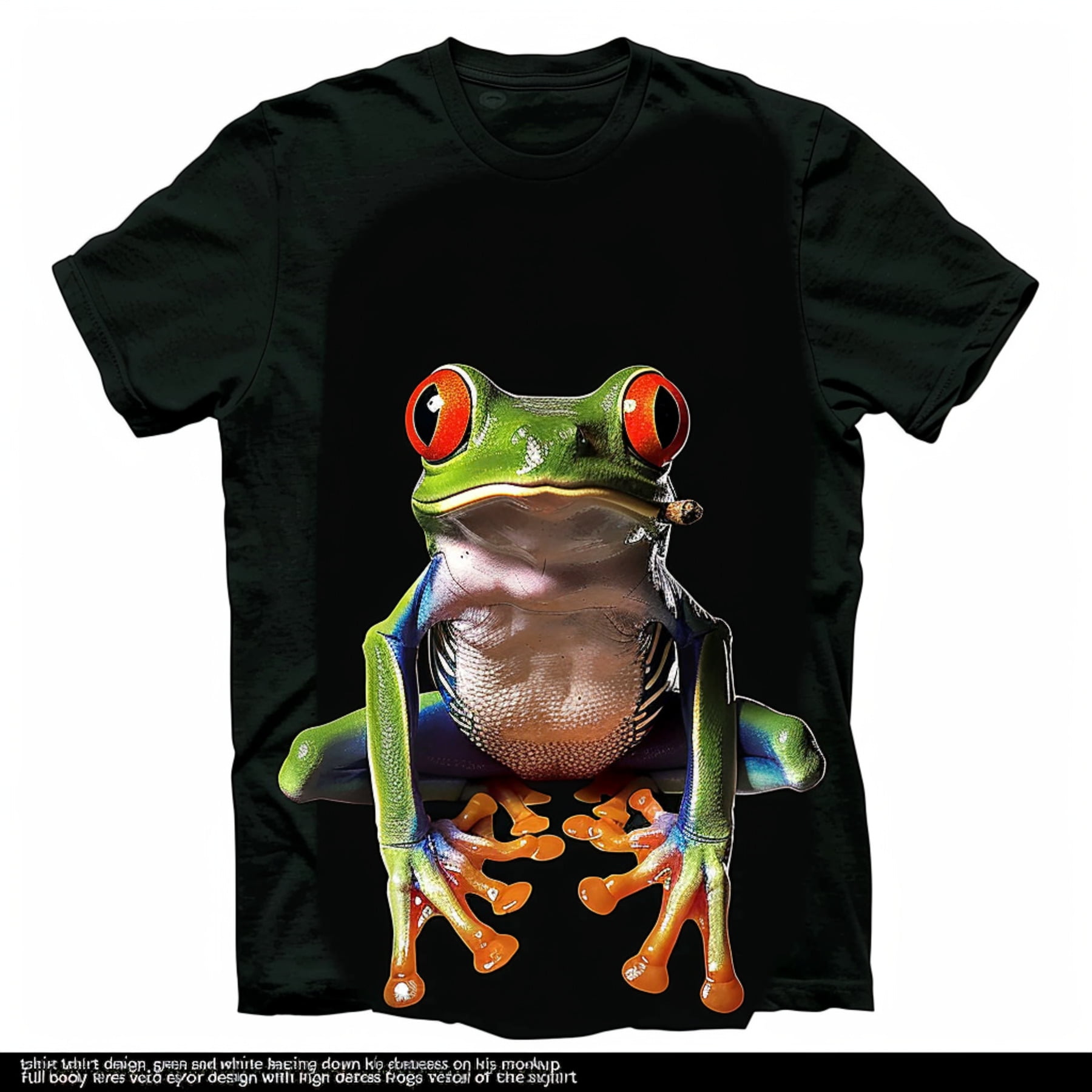 Vibrant RedEyed Tree Frog TShirt: Green Tree Frog with Orange Eyes and ...