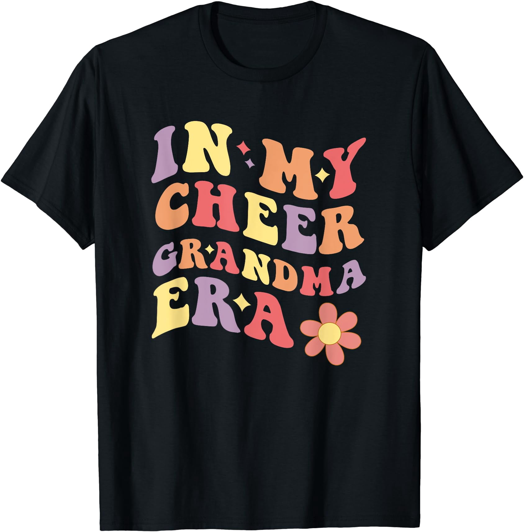 Vibrant Retro Cheer Grandma Era T-Shirt for Proud Cheerleader ...