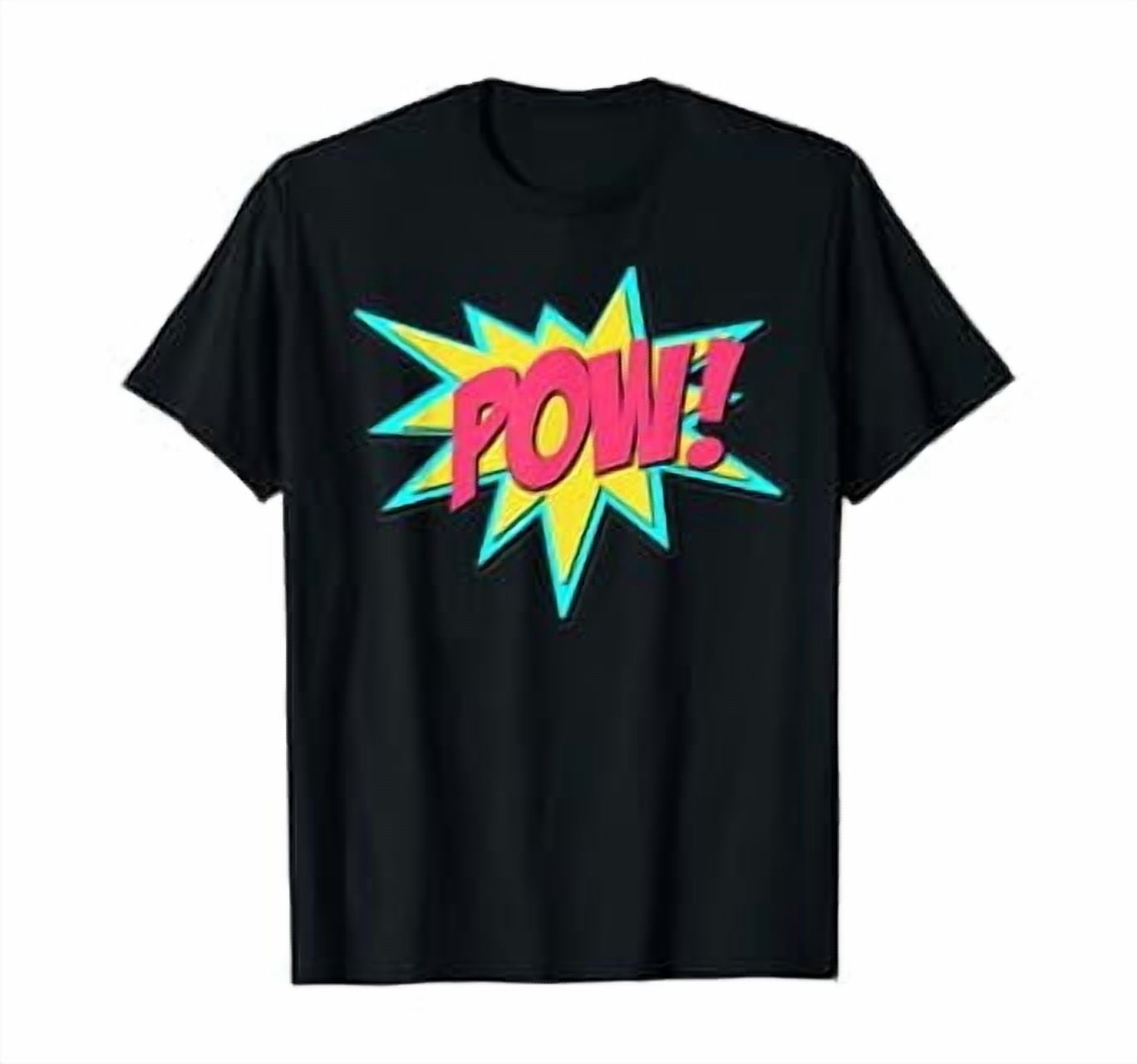 Vibrant Retro Comic Book Art POW! Burst T-Shirt for Dynamic Style ...