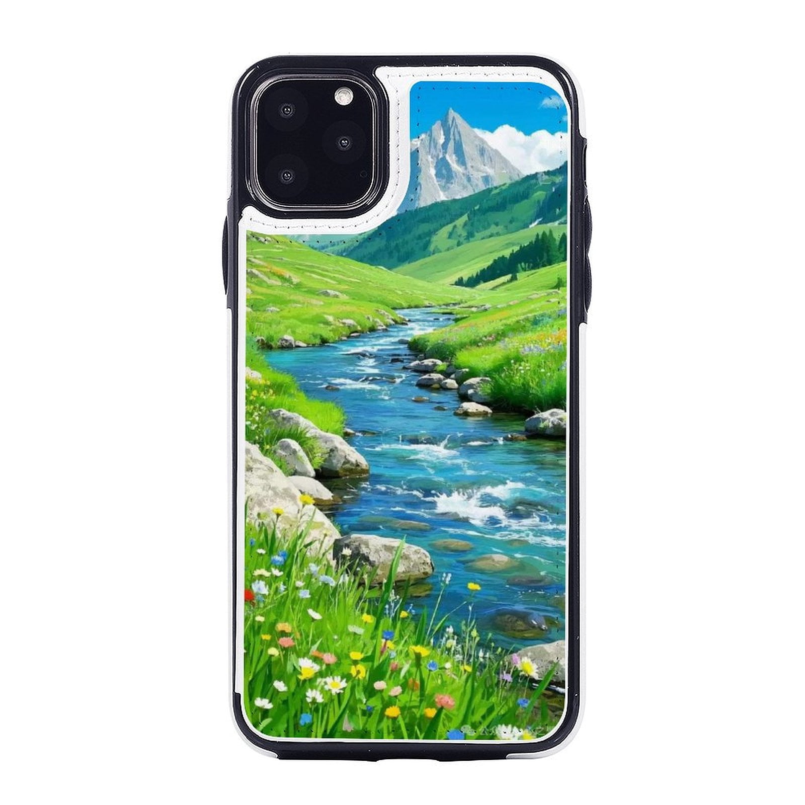 Vibrant Rivers, Oil Painting Flowers, Vast Grasslands Leather Wallet ...