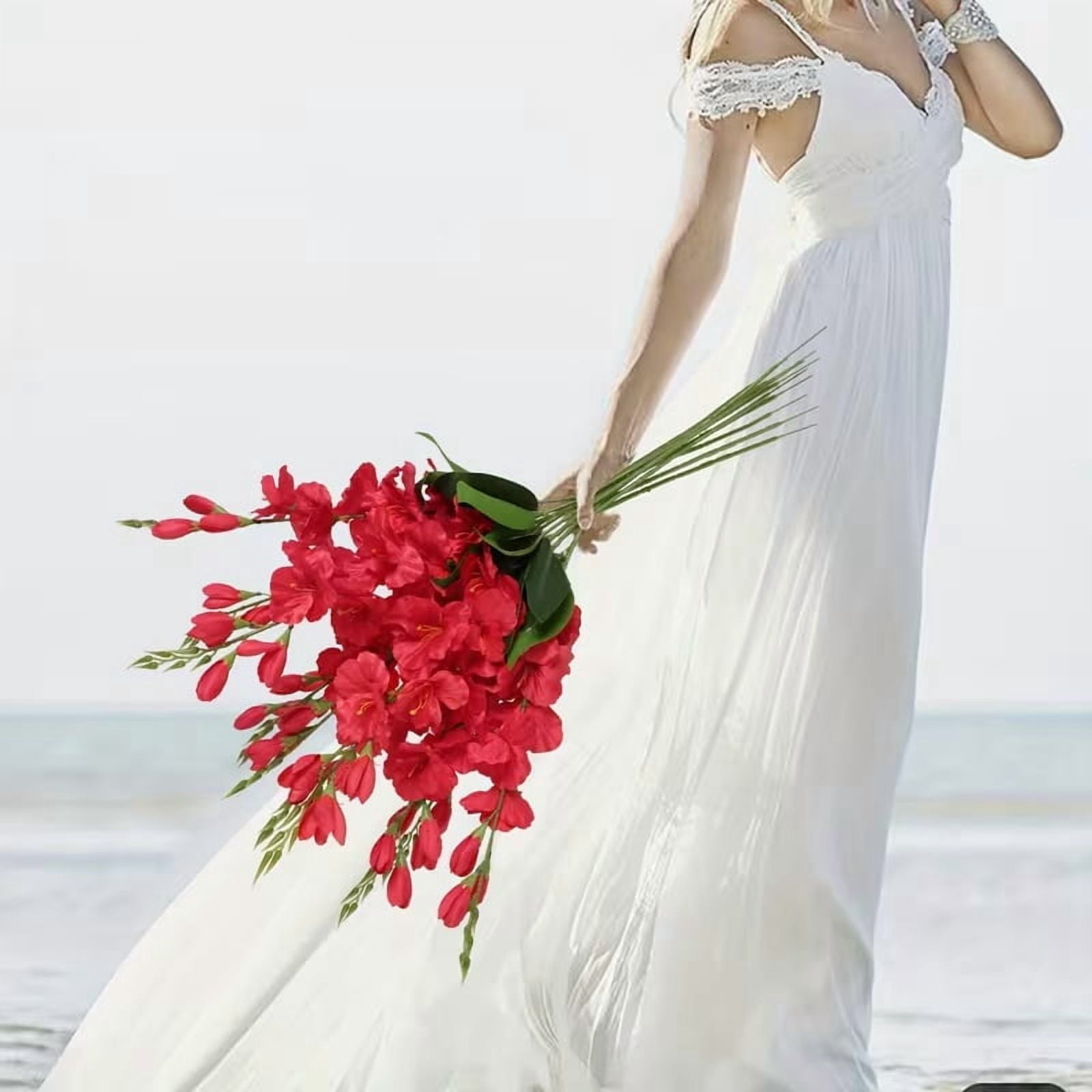 Vibrant Silk Gladioli Flowers - Long-Stemmed Artificial Flowers for ...