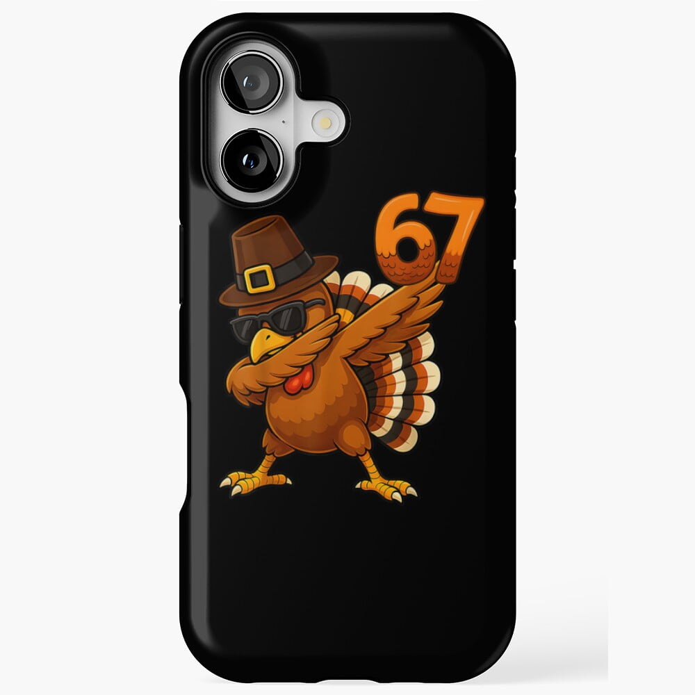Vibrant Six Seven Meme Funny Dabbing Turkey Case for iPhone 17 to 11 ...