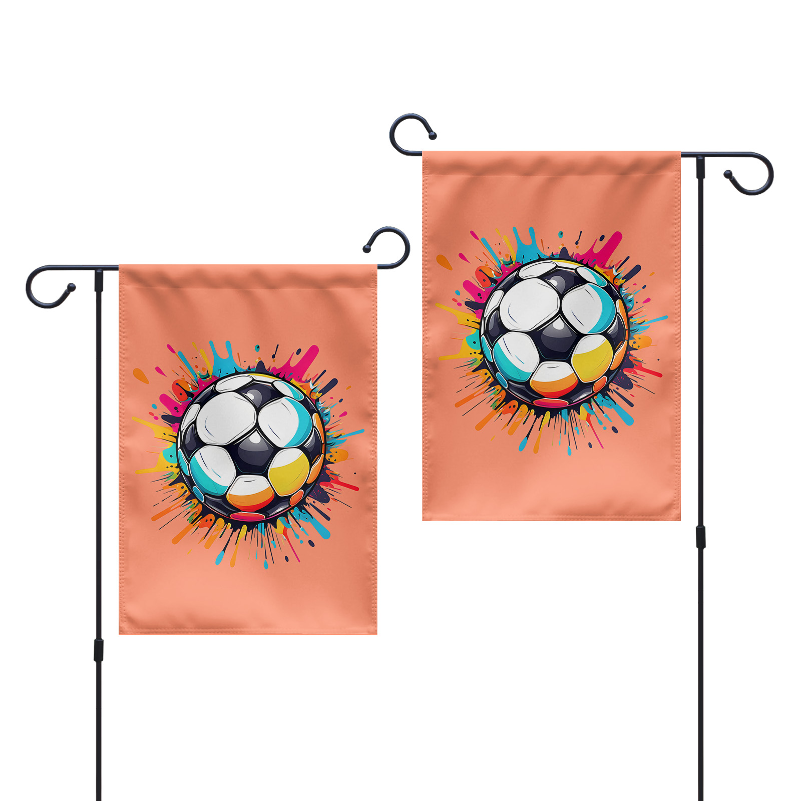 Vibrant Soccer Garden Flag – Premium Polyester Outside Flags for ...