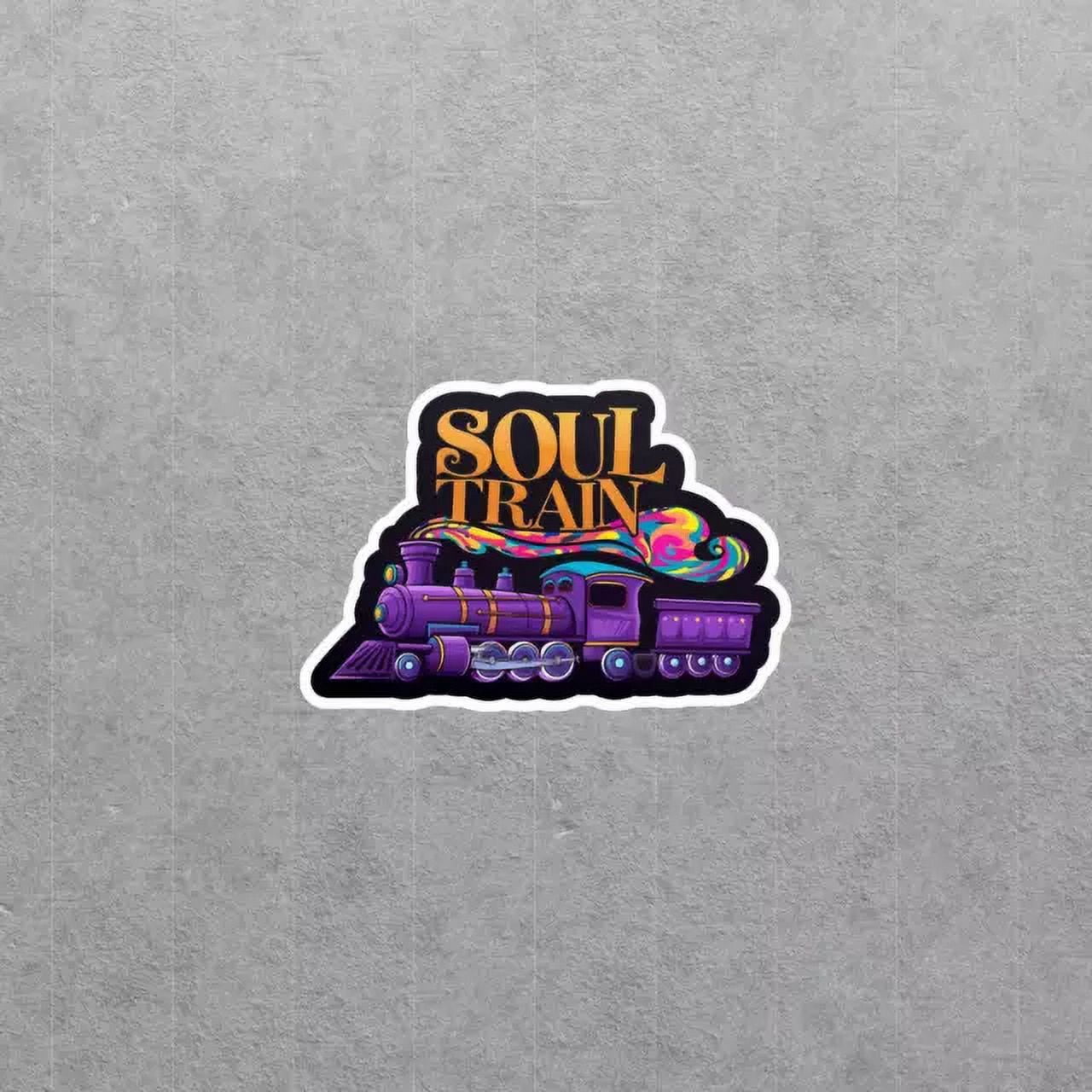 Vibrant Soul Train Sticker - Colorful Retro 70S Locomotive Designphone ...