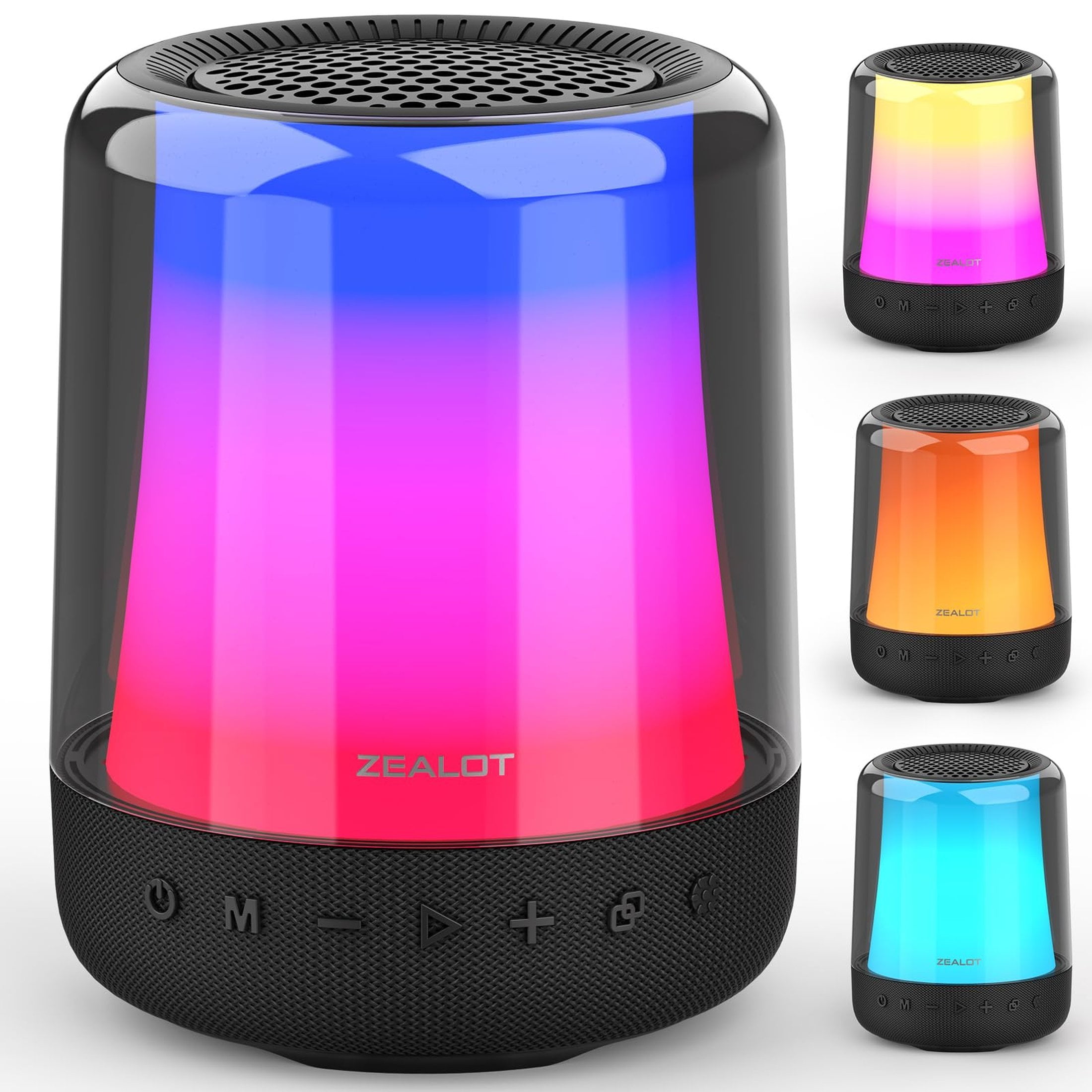 Vibrant SoundWave Portable Bluetooth Speaker with LED Lights and Dual ...