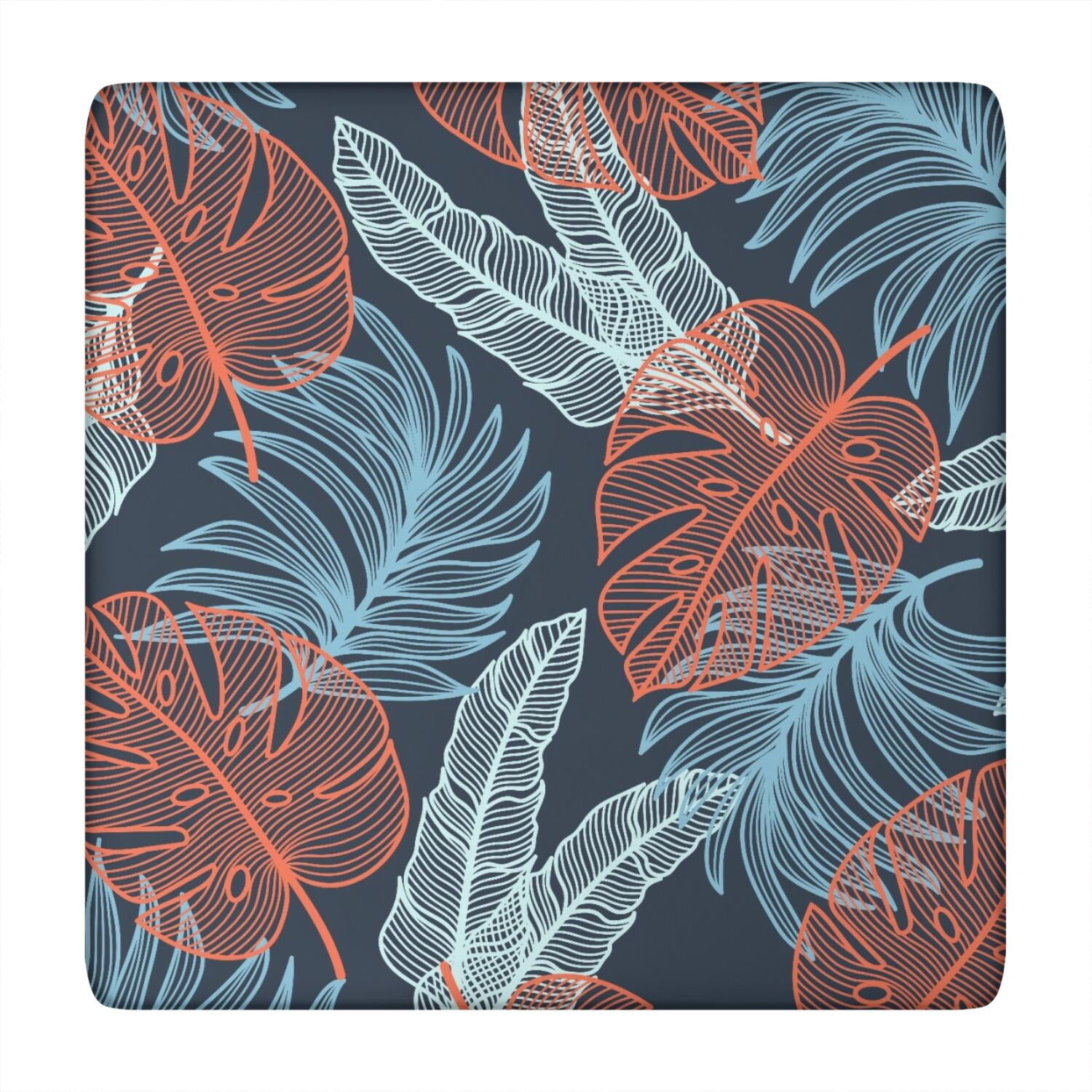Vibrant Square Tablecloth with Elastic Edge Fit, Hawaiian Floral and ...