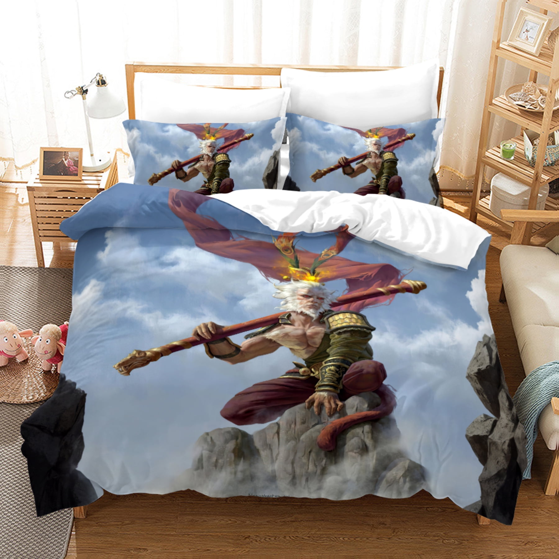 Vibrant Sun Bedding Set Duvet Cover & Pillowcases with Illustration ...