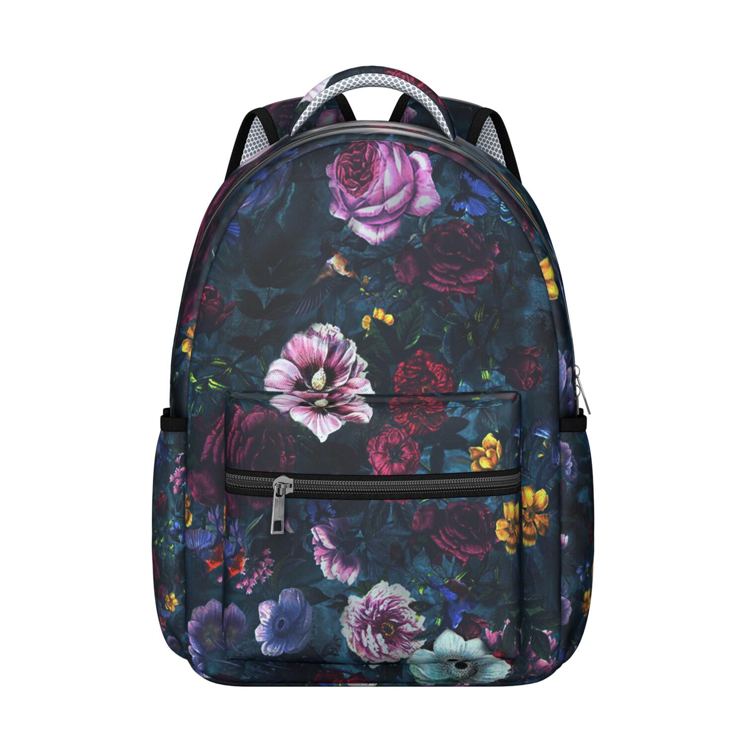Vibrant Sunflower and Floral Design Backpack for Teens - Large Capacity ...