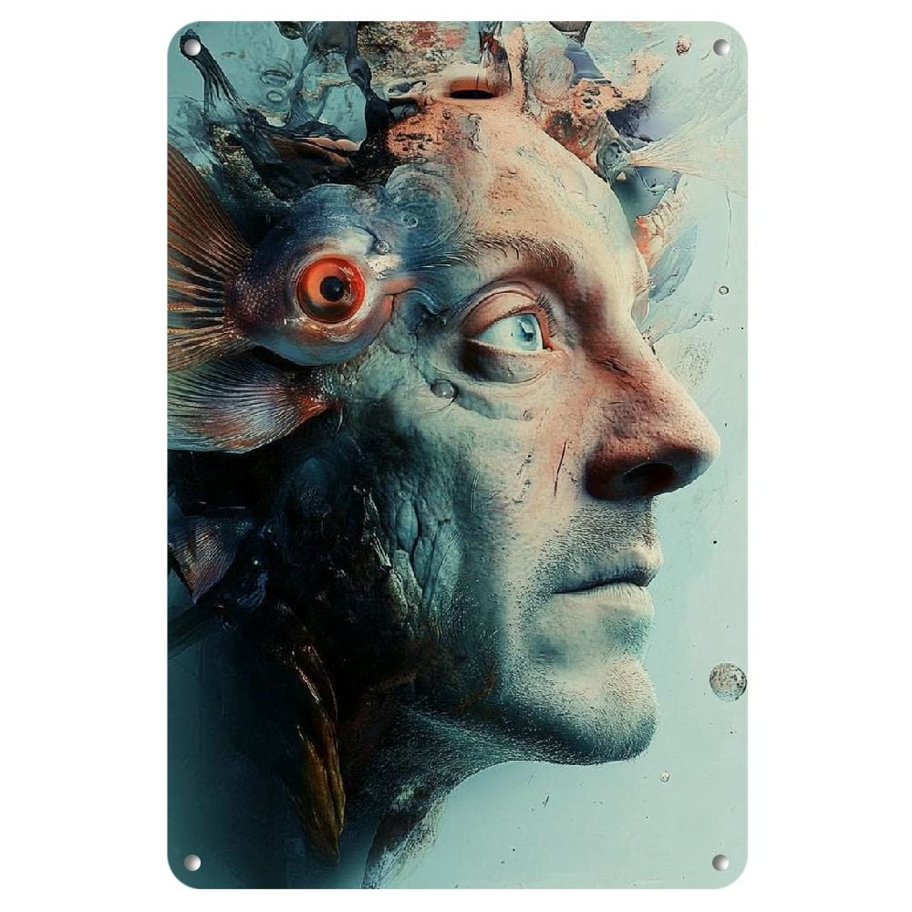 Vibrant Surreal Creatures Digital Art Wall Decor - Vintage-Inspired ...