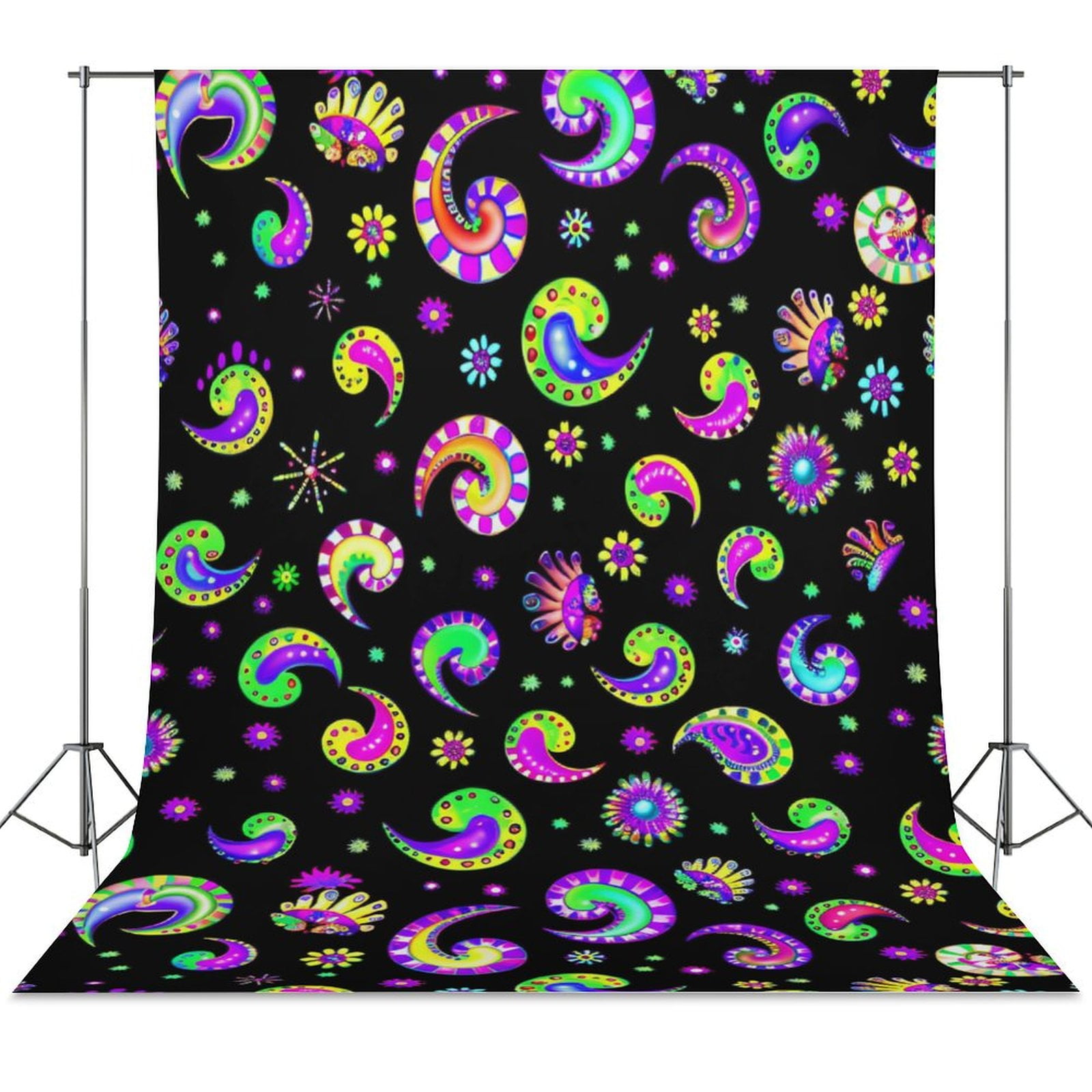 Vibrant Swirl Pattern Psychedelic Floral Design Backdrops for ...