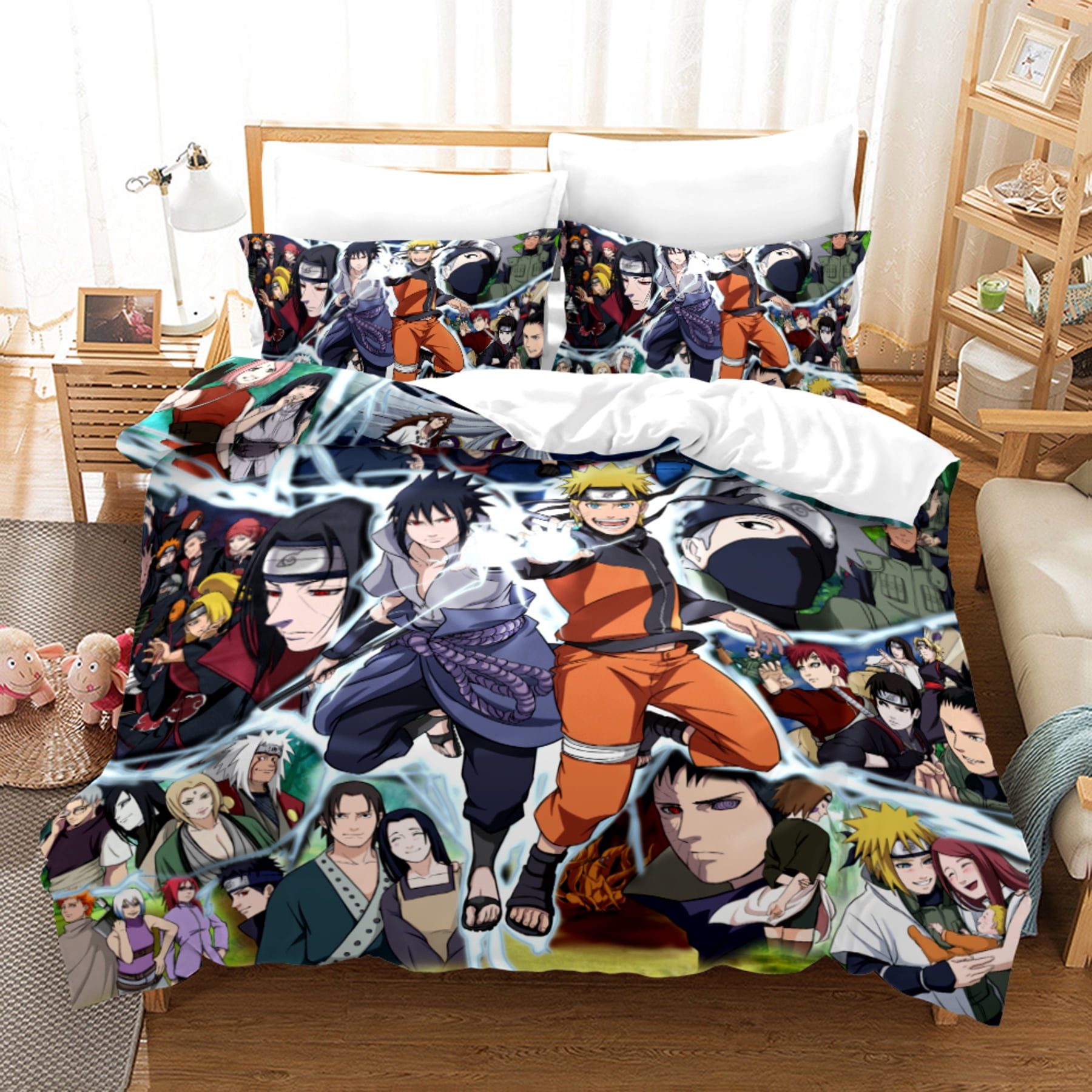 Vibrant Themed Bedding Set Duvet Cover & Pillowcases Featuring Action ...