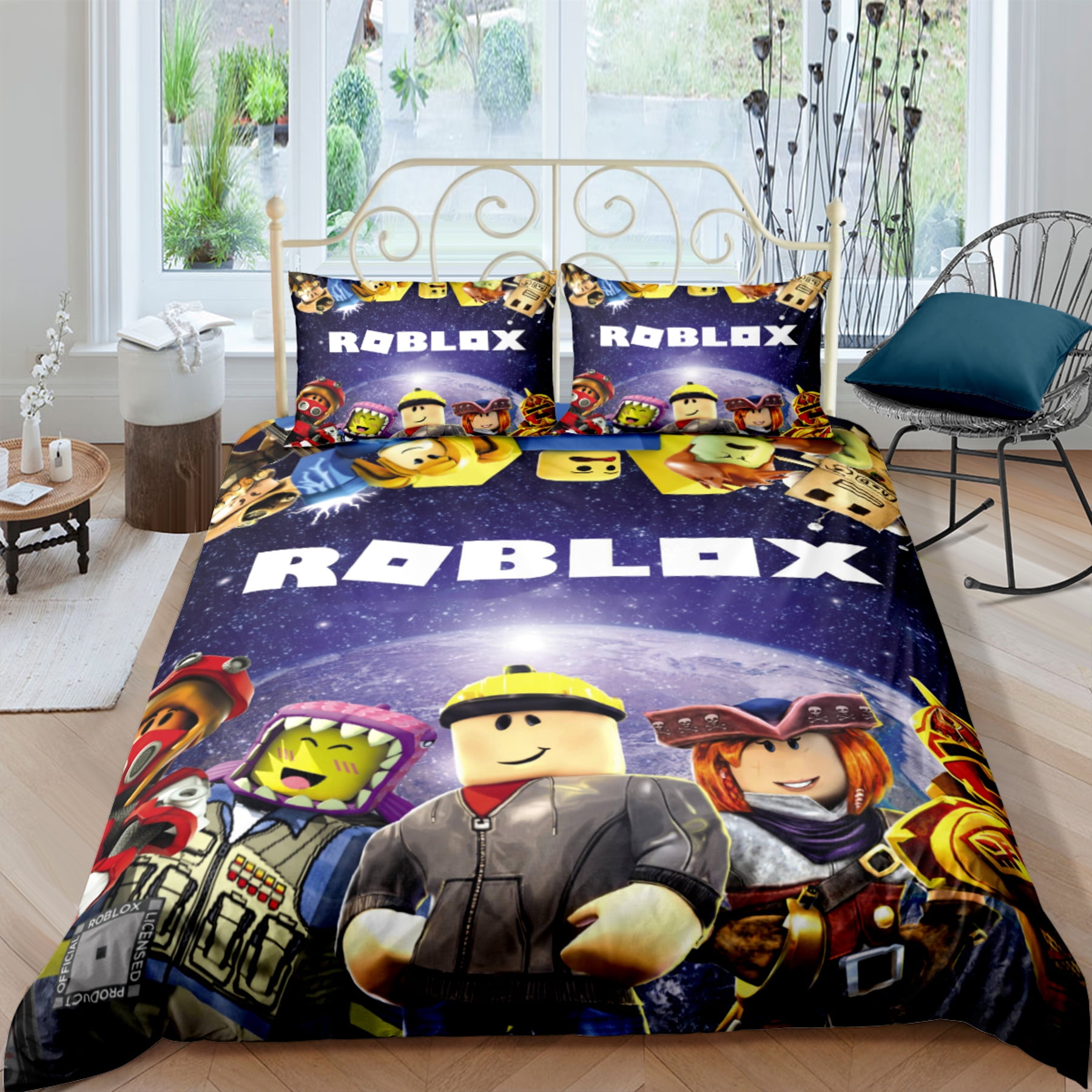 Vibrant Themed Bedding Set with Backdrop & Iconic Perfect for Young ...