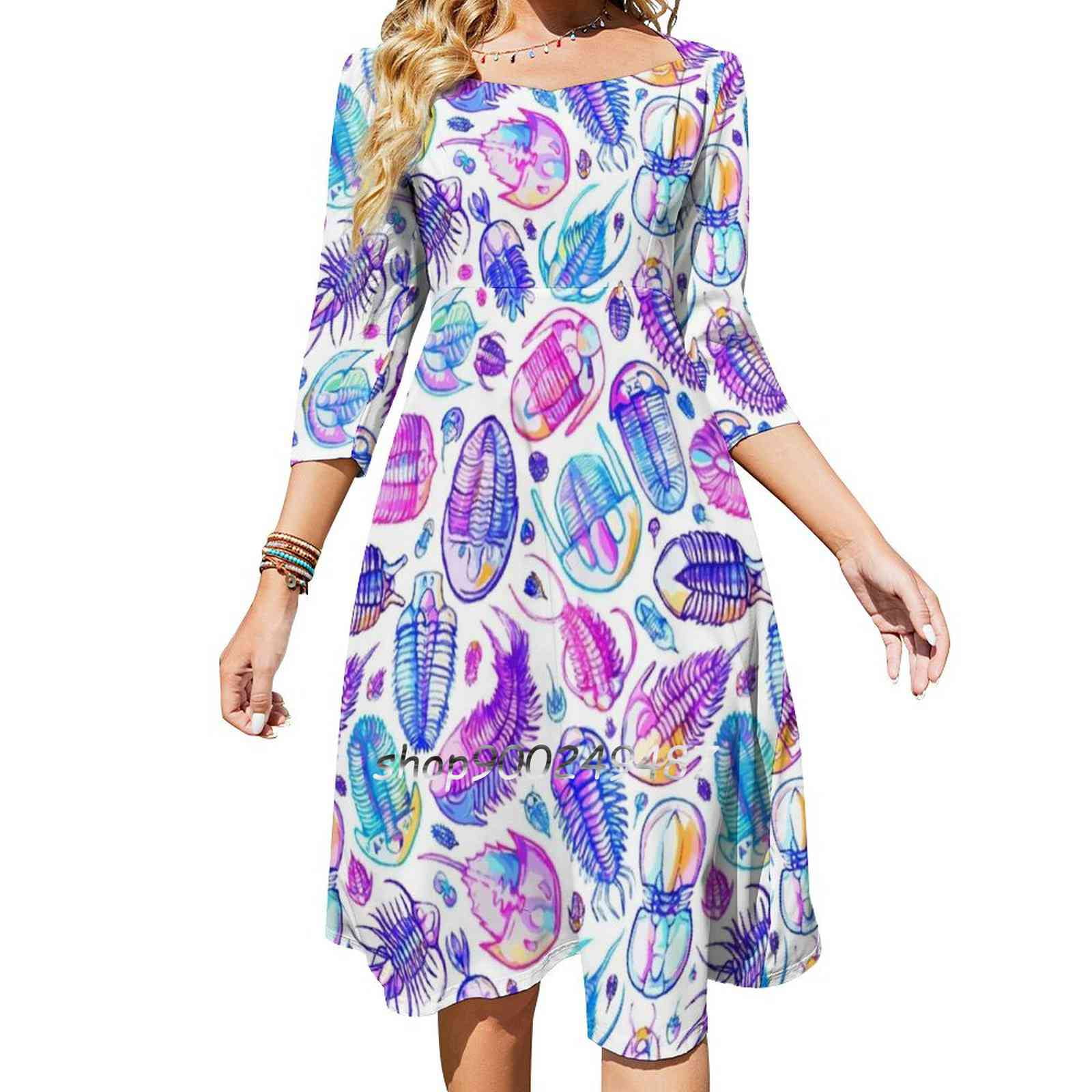 Vibrant Trilobita Evening Party Dresses Midi Sexy Dress Female Sweet ...