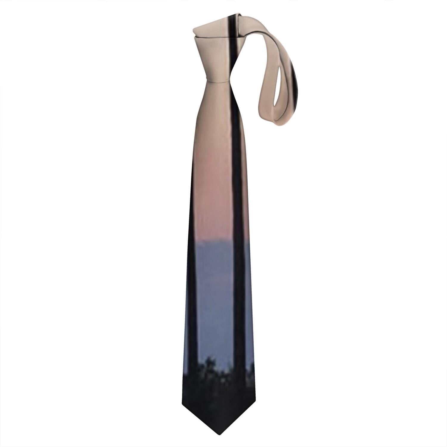 Vibrant Tropical Beach Sunset Men's Tie - Elegant Satin Wedding ...
