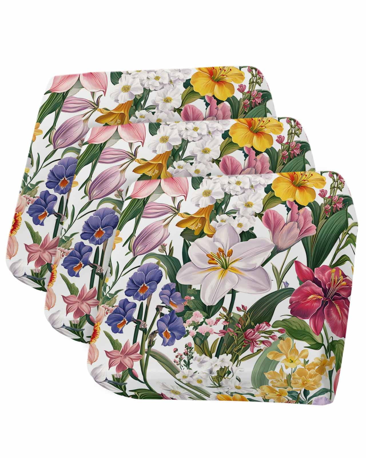 Vibrant Tropical Floral Sofa Couch Cushion Covers Washable, Removable ...