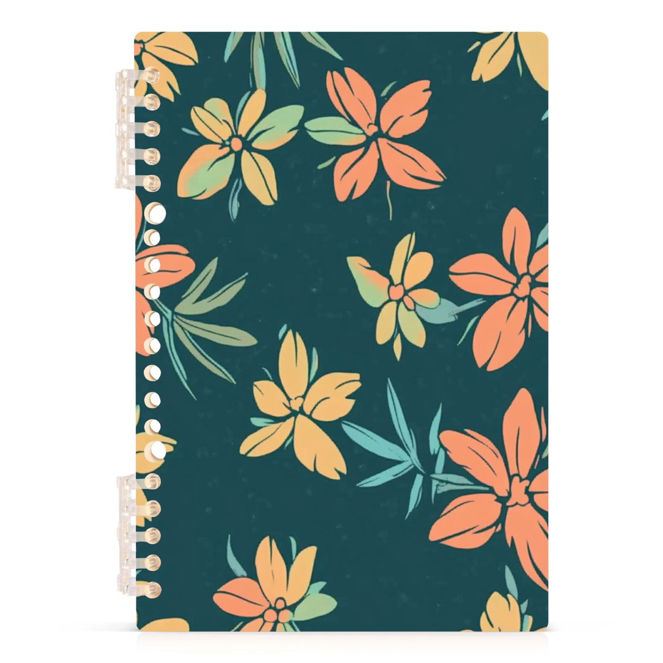 Vibrant Tropical Flower Lined Spiral Journal Notebook 60 Pages A5 ...