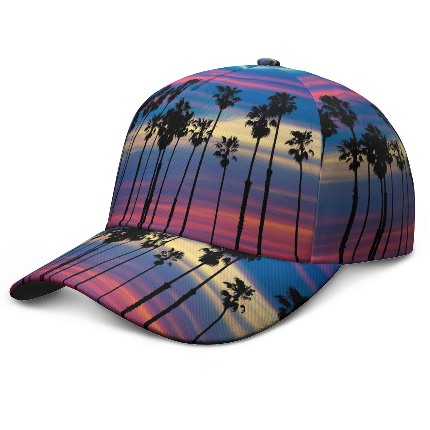 Vibrant Tropical Palm Trees Cap - Structured Design for Urban ...
