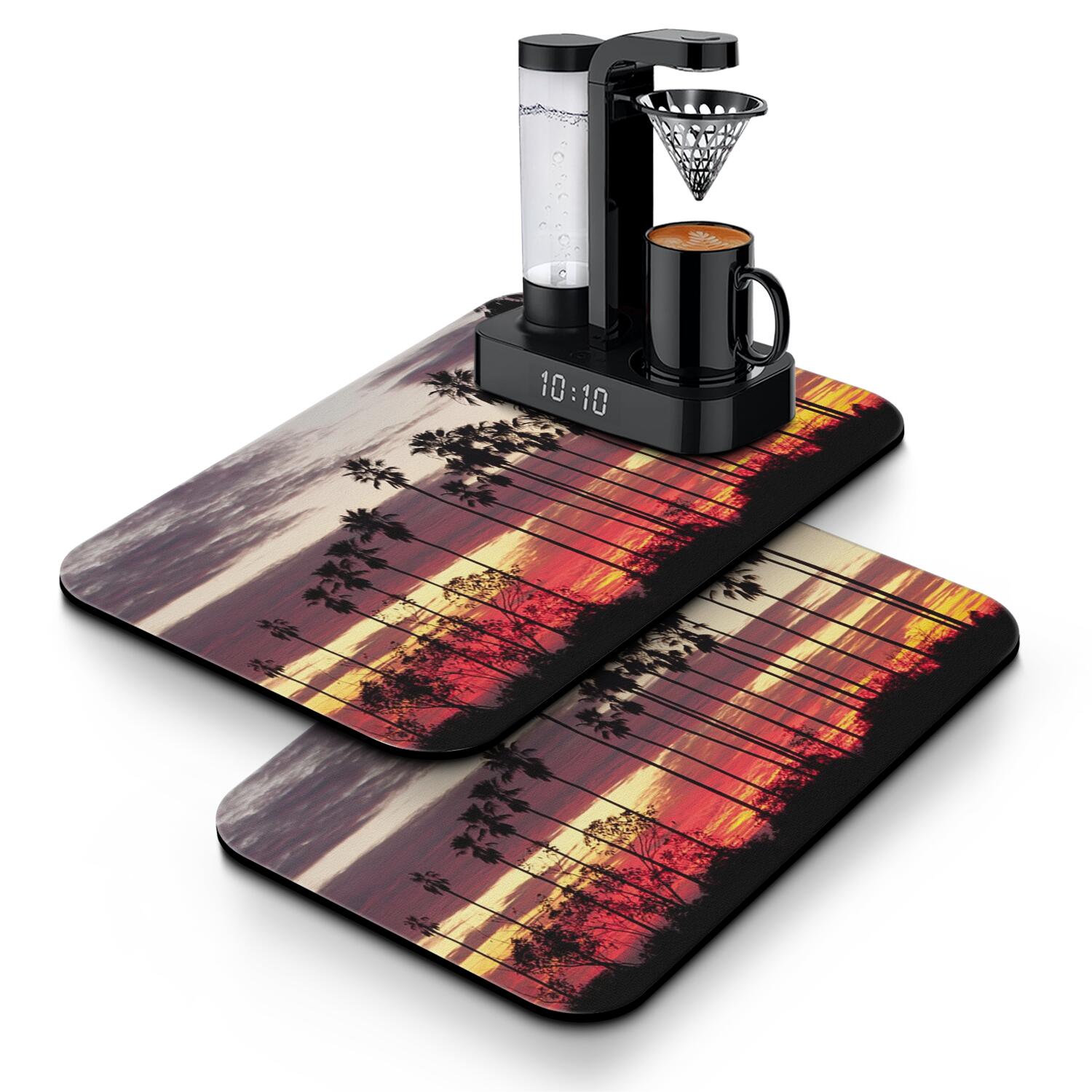 Vibrant Tropical Paradise Diatom Mud Kitchen Mat, Absorbent Summer ...