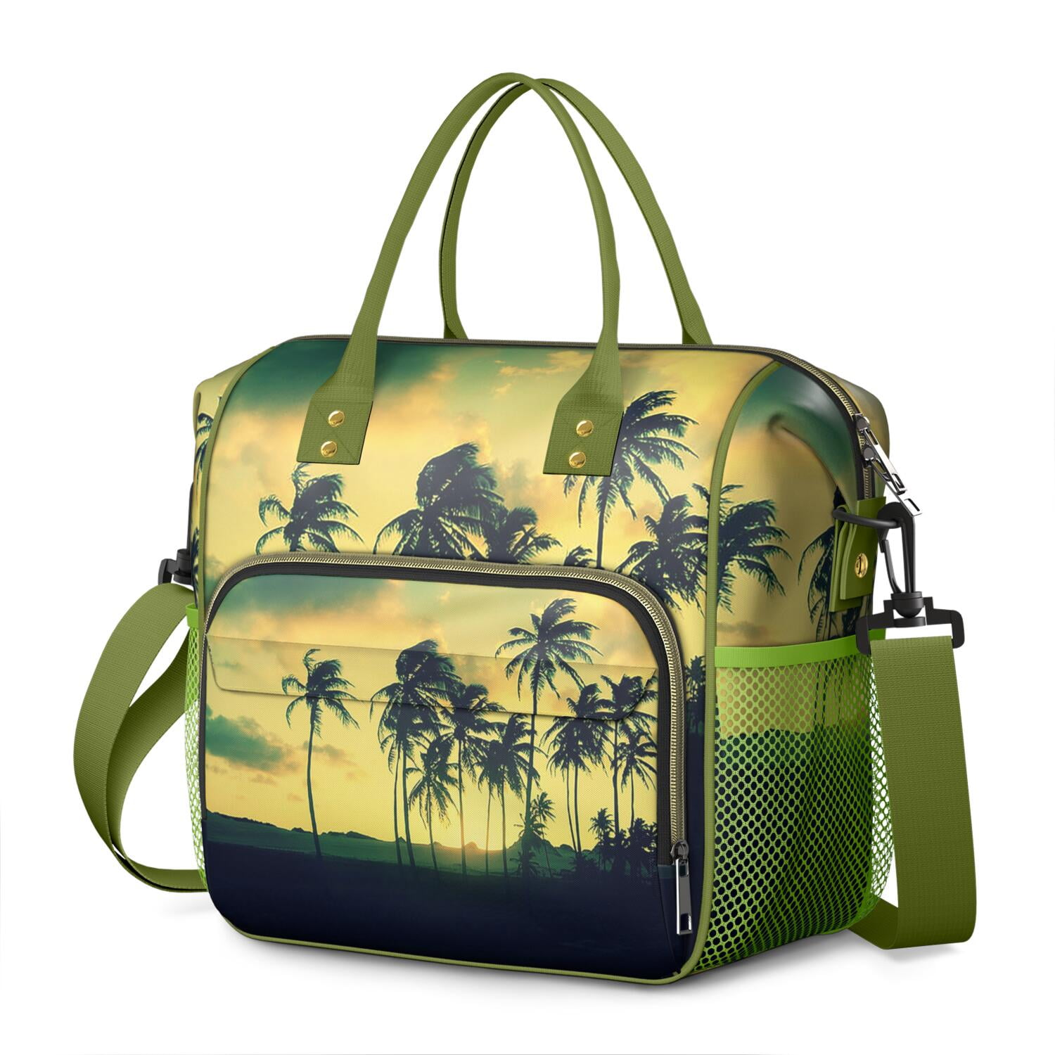 Vibrant Tropical Paradise Insulated Lunch Bag – Leakproof Large Lunch ...