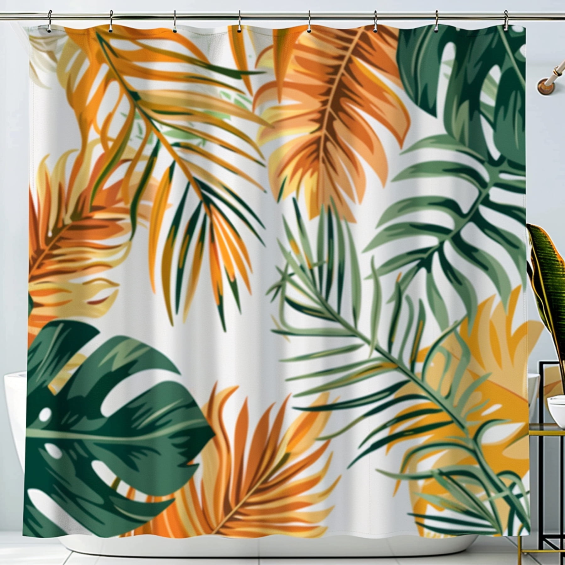 Vibrant Tropical Rainforest Shower Curtain Professional Photo With